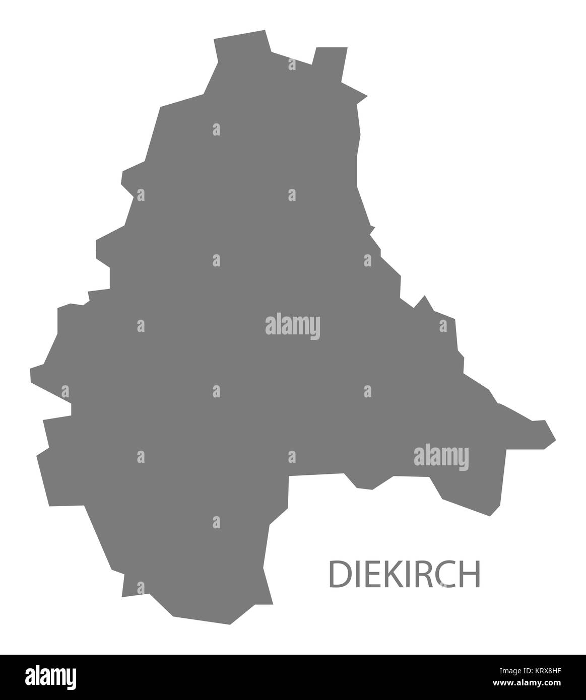 Diekirch Luxembourg Map grey Stock Photo - Alamy