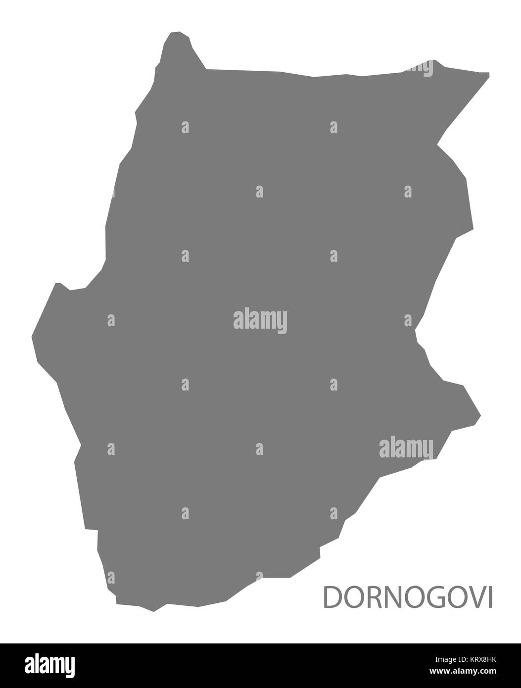 Dornogovi Mongolia Map grey Stock Photo - Alamy