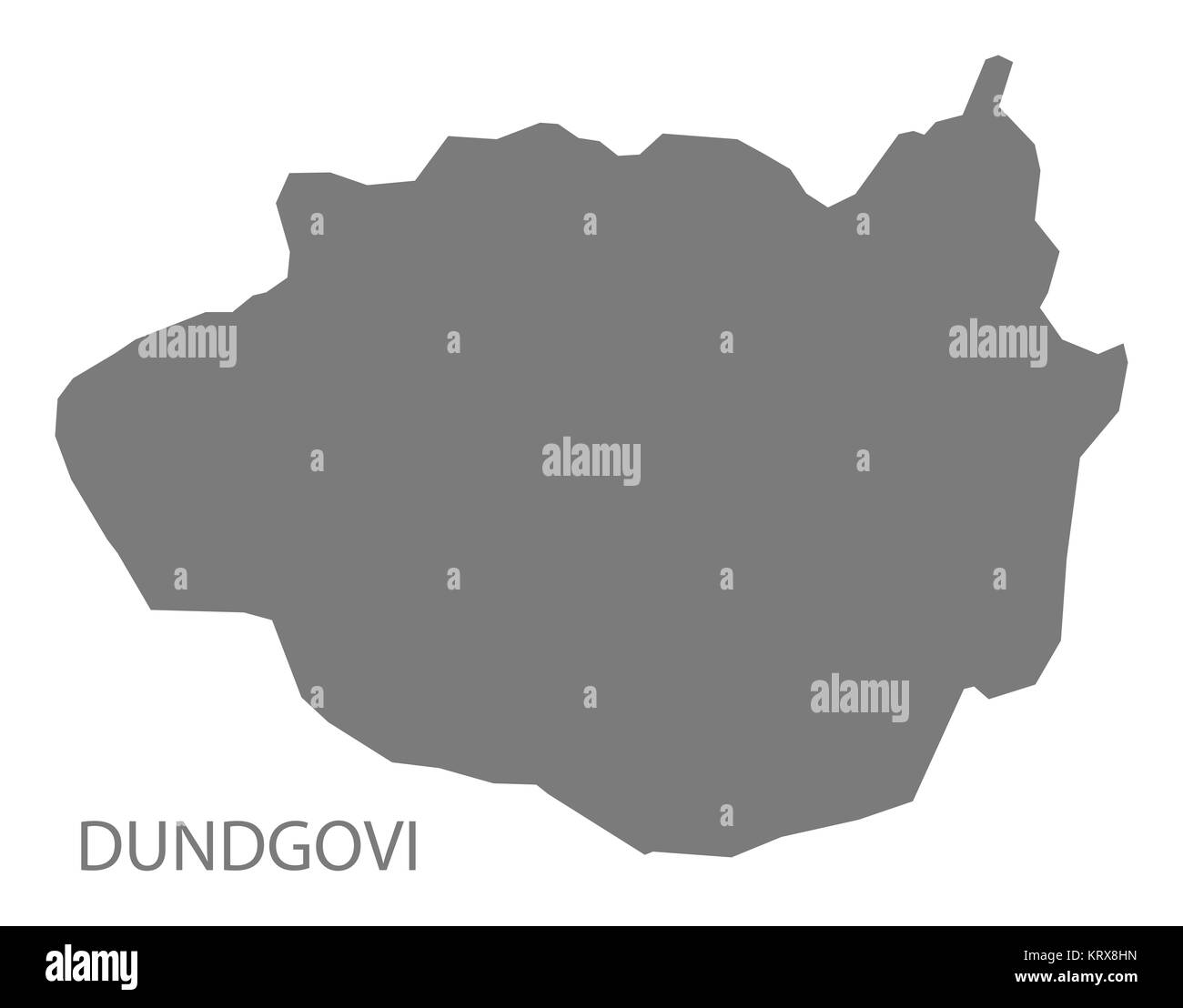 Dundgovi Mongolia Map grey Stock Photo - Alamy