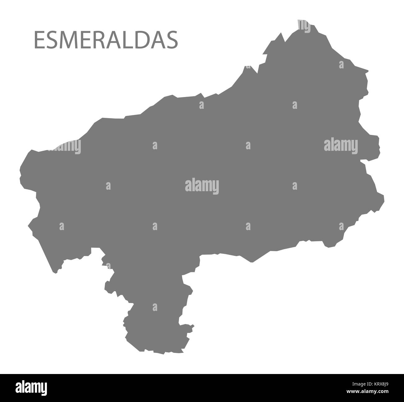 Esmeraldas Ecuador Map grey Stock Photo - Alamy