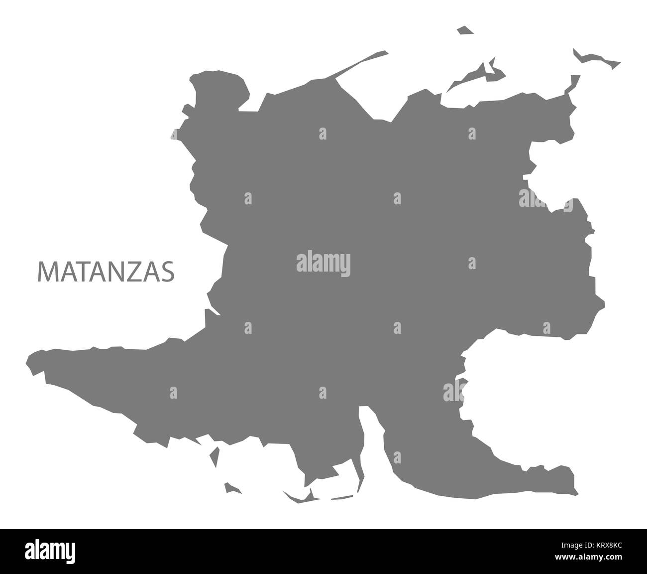 Matanzas Cuba Map grey Stock Photo - Alamy