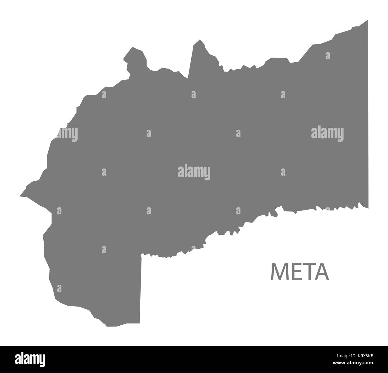 Meta Colombia Map in grey Stock Photo - Alamy
