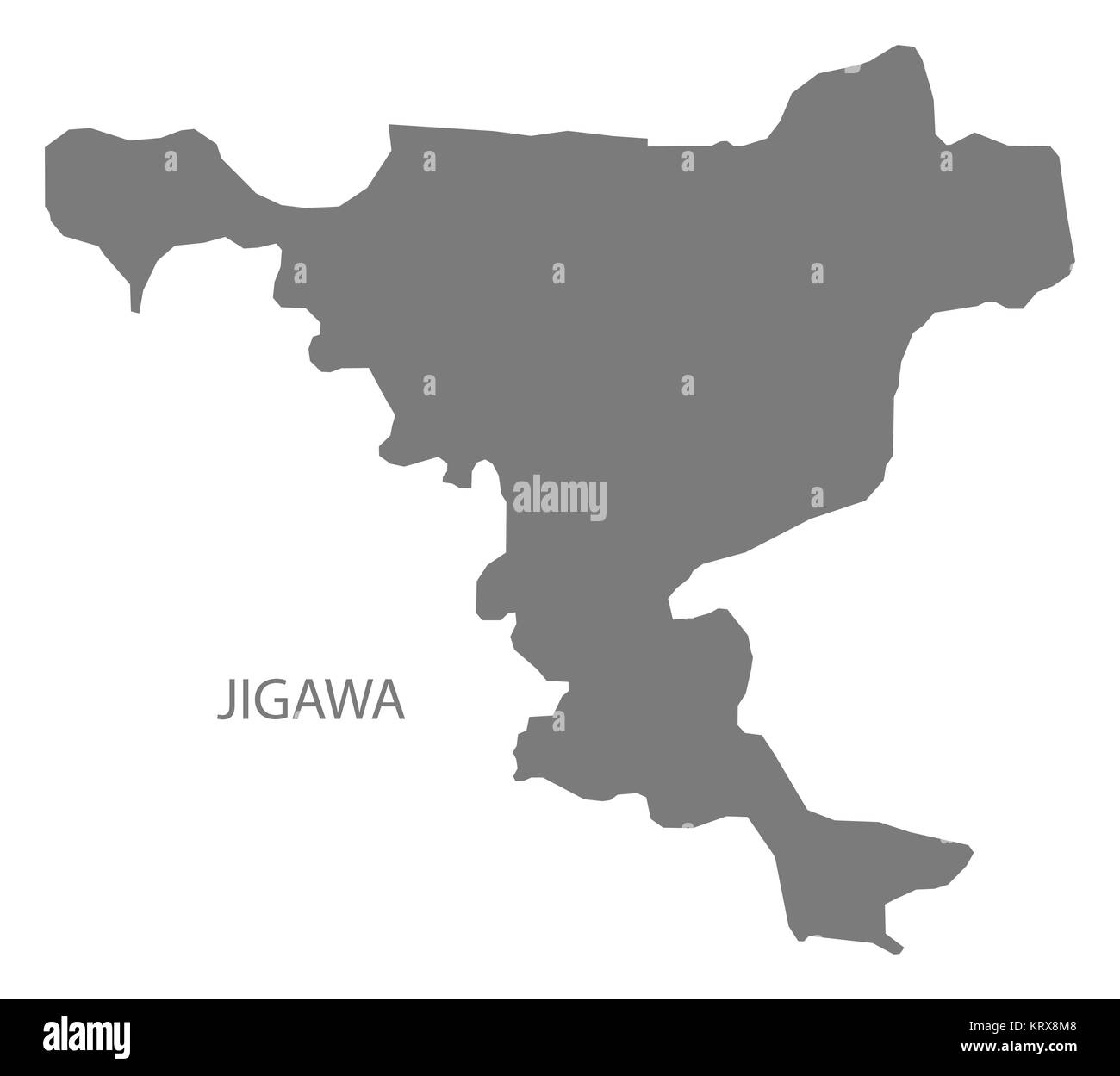 Jigawa Nigeria Map grey Stock Photo - Alamy
