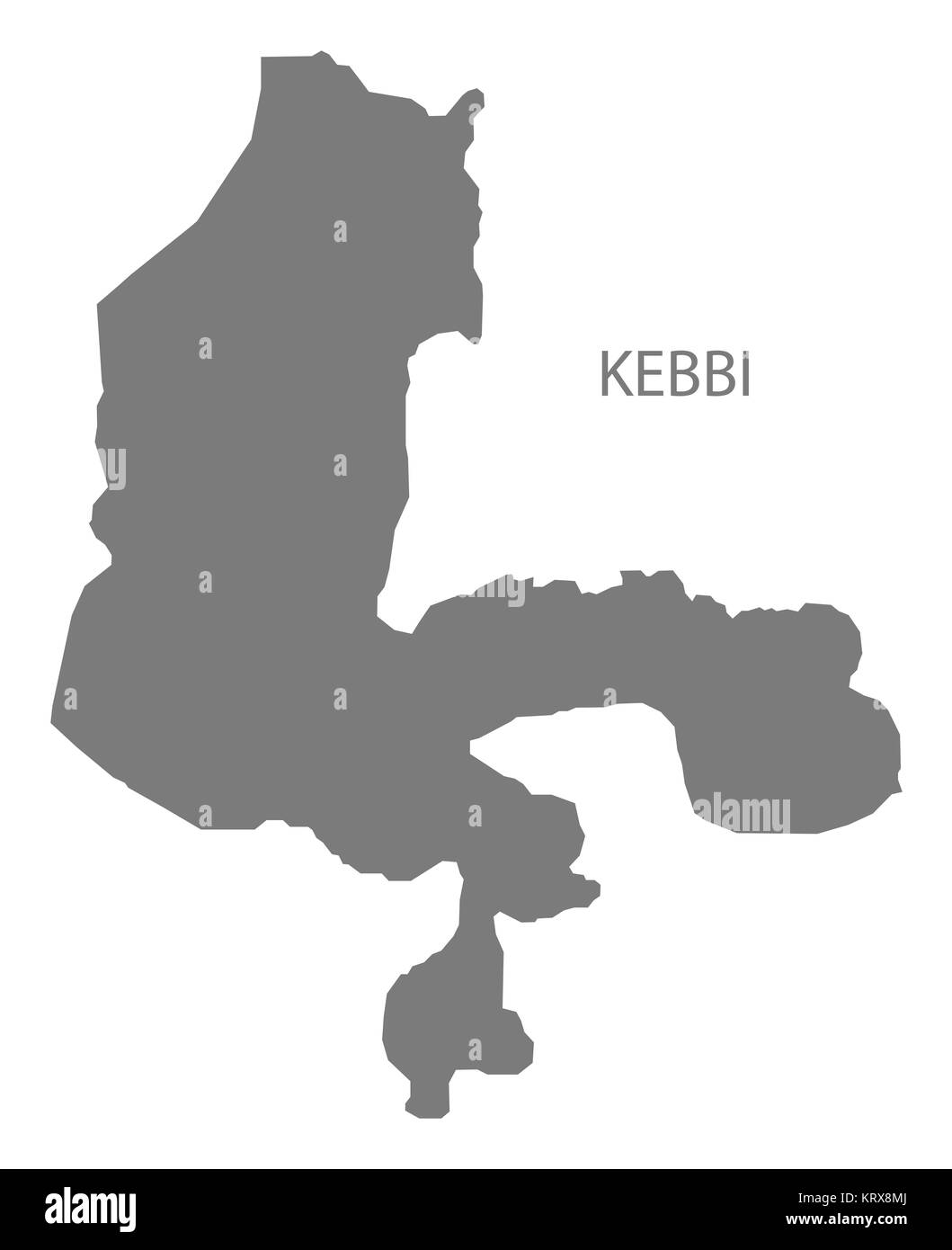 Kebbi Nigeria Map grey Stock Photo - Alamy