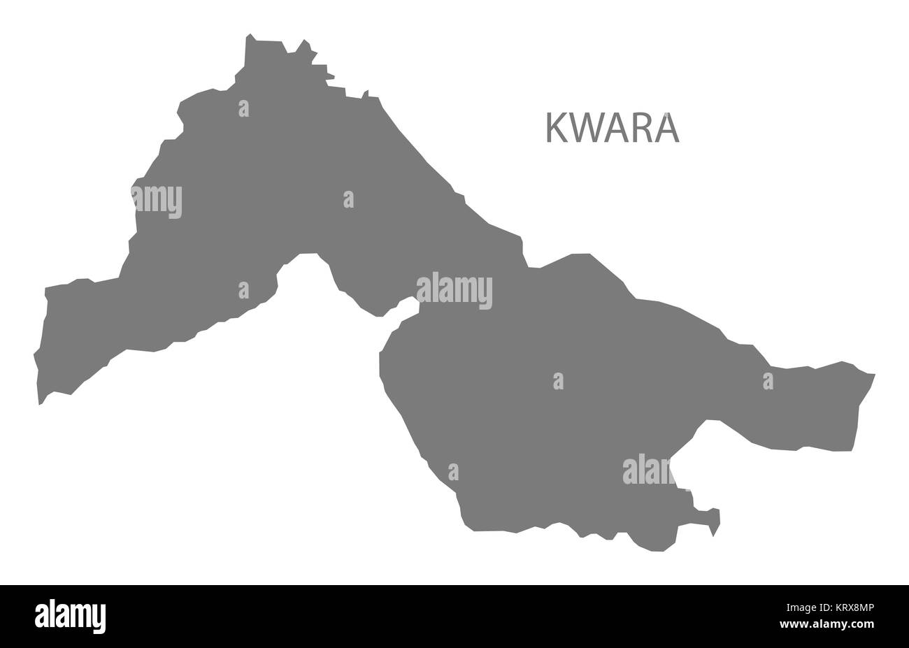 Kwara Nigeria Map grey Stock Photo - Alamy