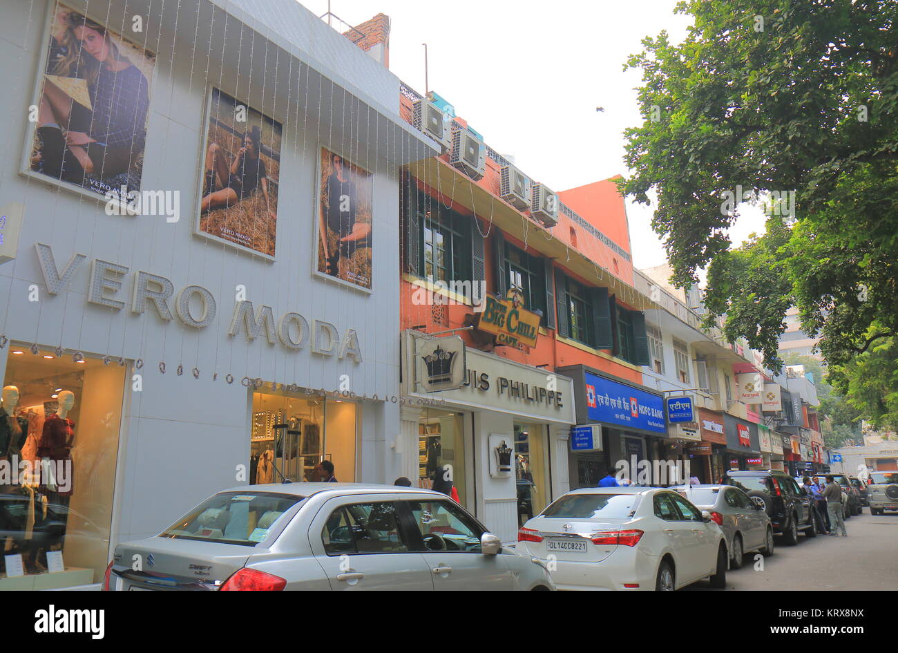 People visit Khan market shopping street in New Delhi India Stock Photo ...