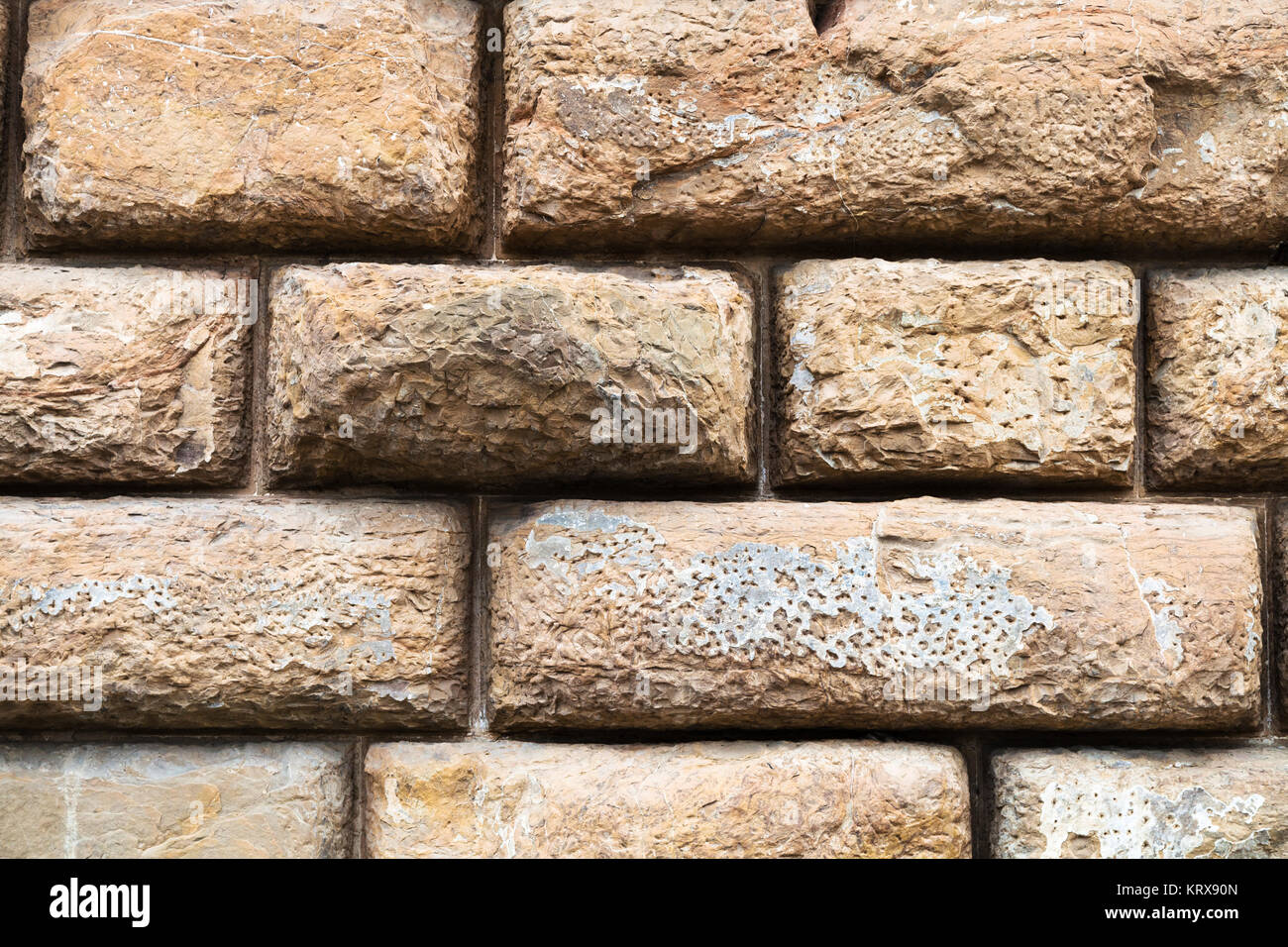 rows of brown blocks in wall of Palazzo Pitti Stock Photo - Alamy