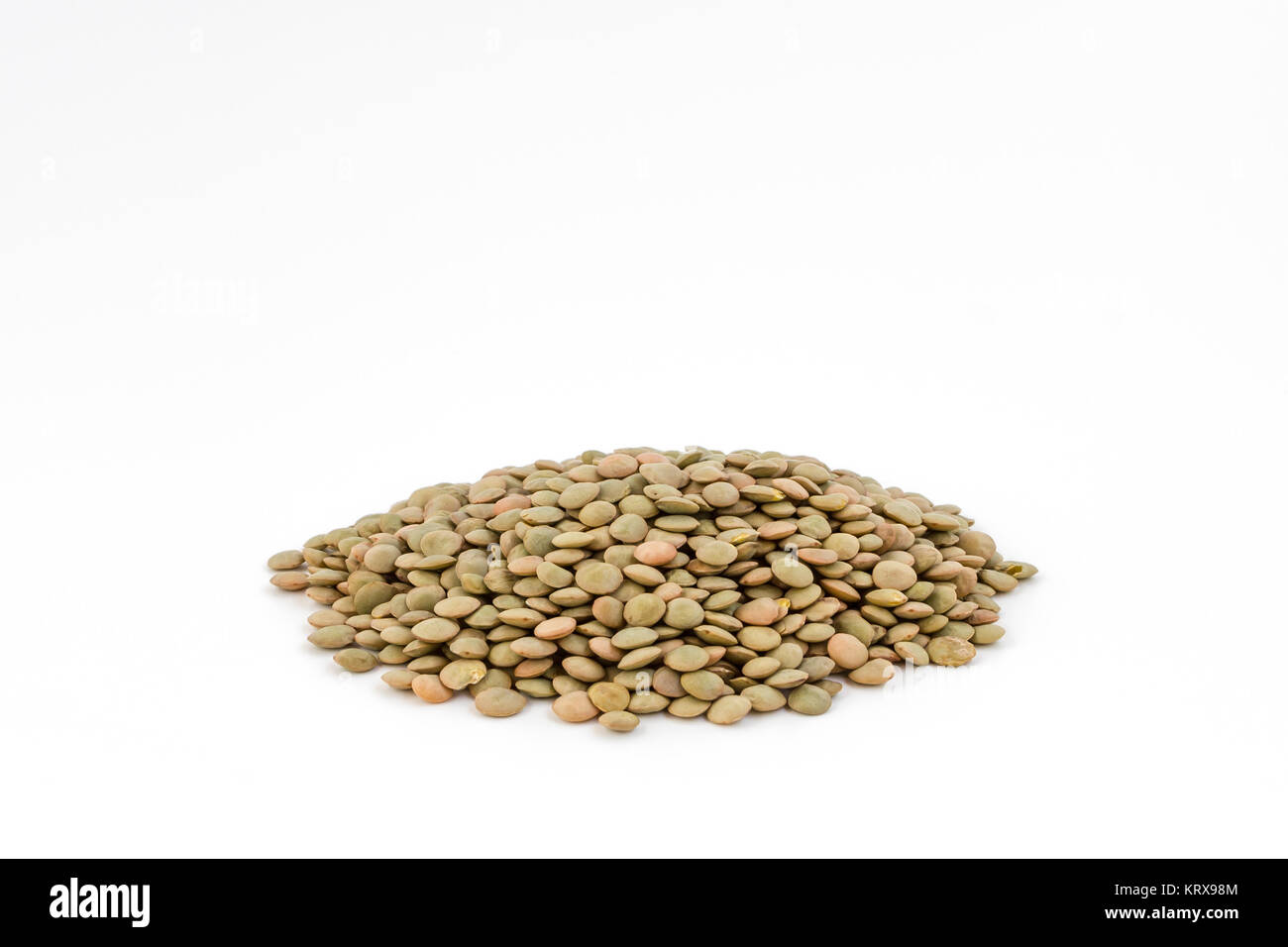 Lentils on white background Stock Photo - Alamy