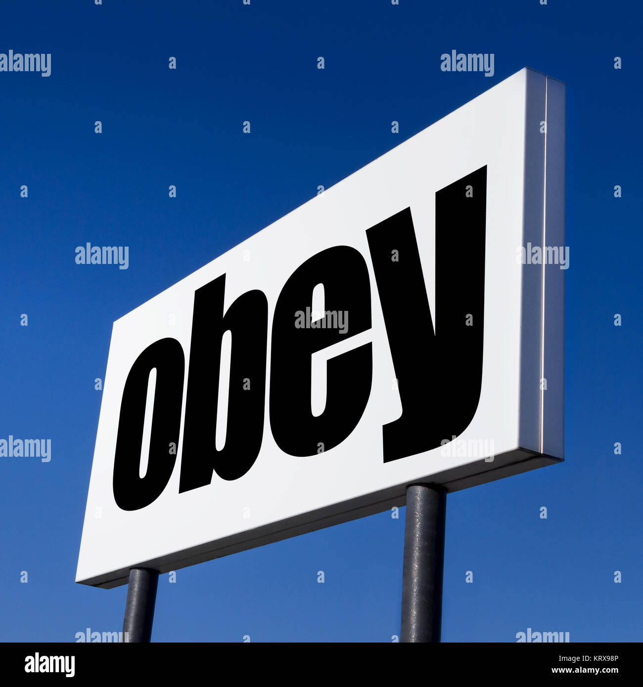 Order to OBEY Stock Photo - Alamy