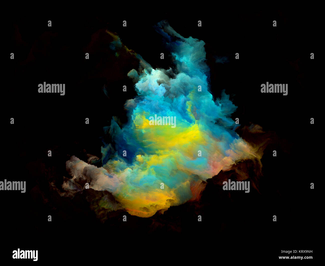 Colorful Fractal Cloud Particle Stock Photo - Alamy