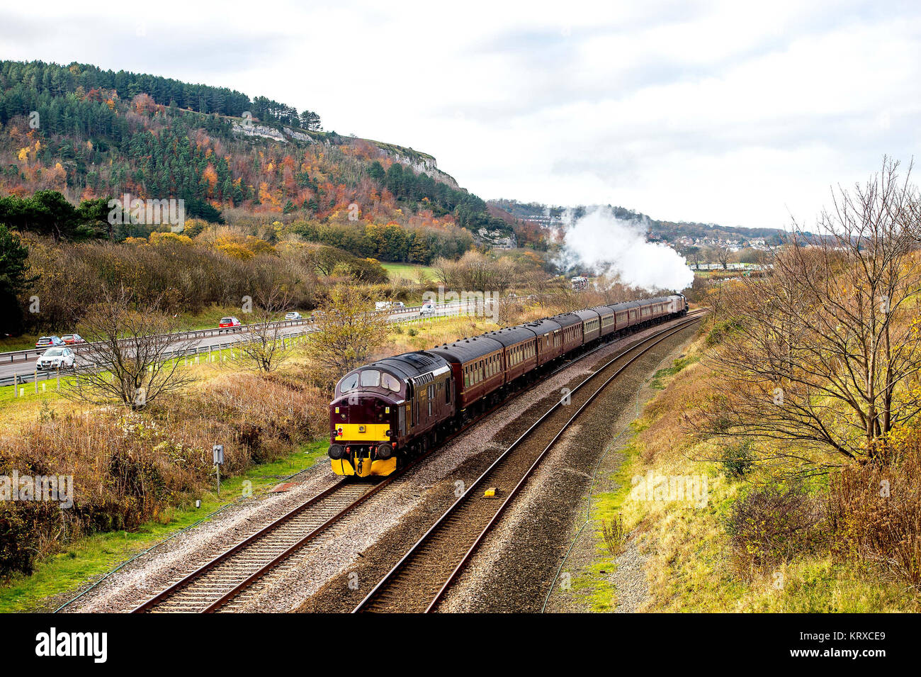 Conway, Wales, UK. 18th Nov, 2017. LMS Stanier Jubilee 45699 Galatea ... Conway, Wales, UK. 18th Nov, 2017. LMS Stanier Jubilee 45699 Galatea ...