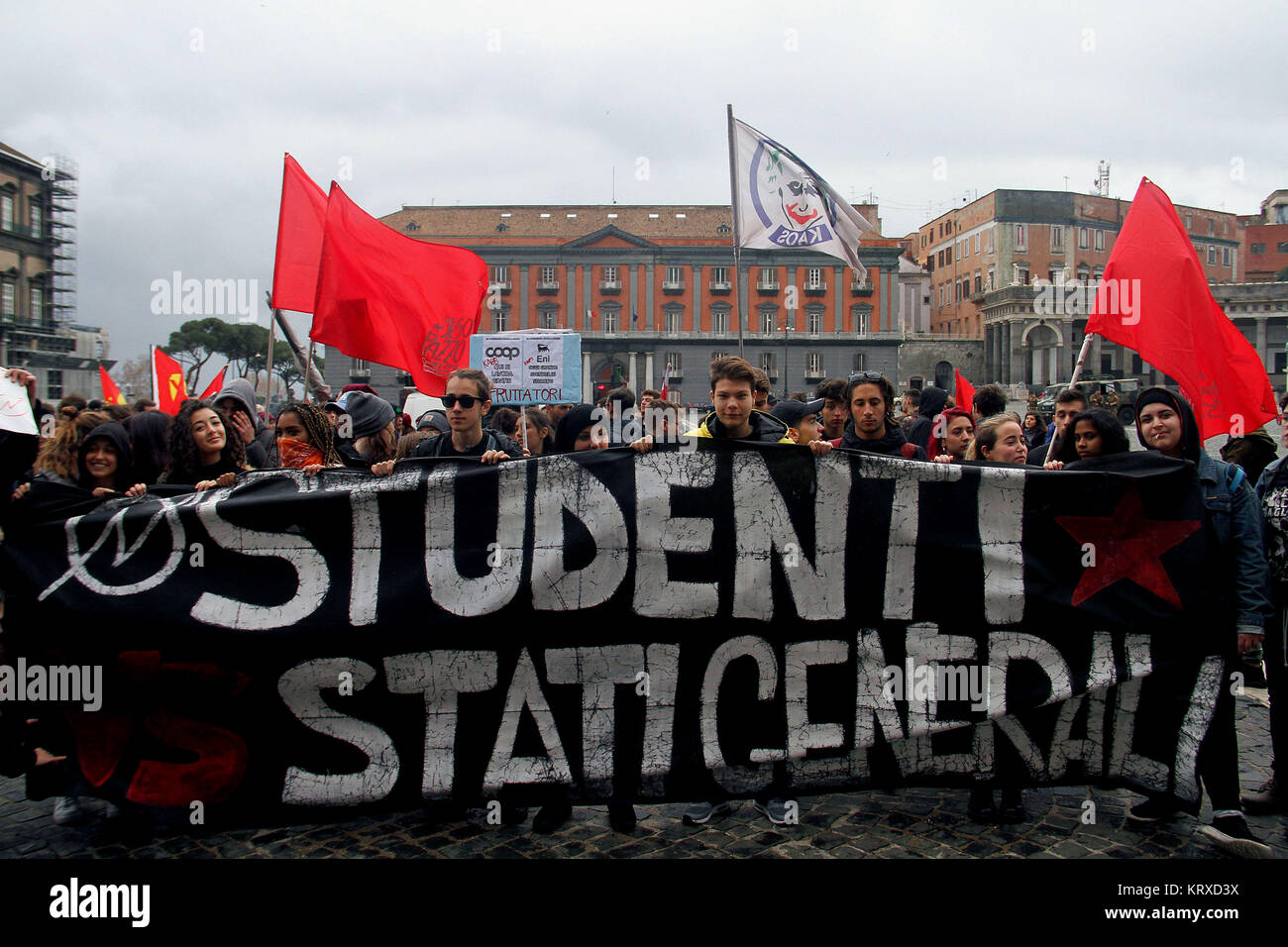December 15, 2017 - Naples, Italy, Italy - Students seen gathering in ...