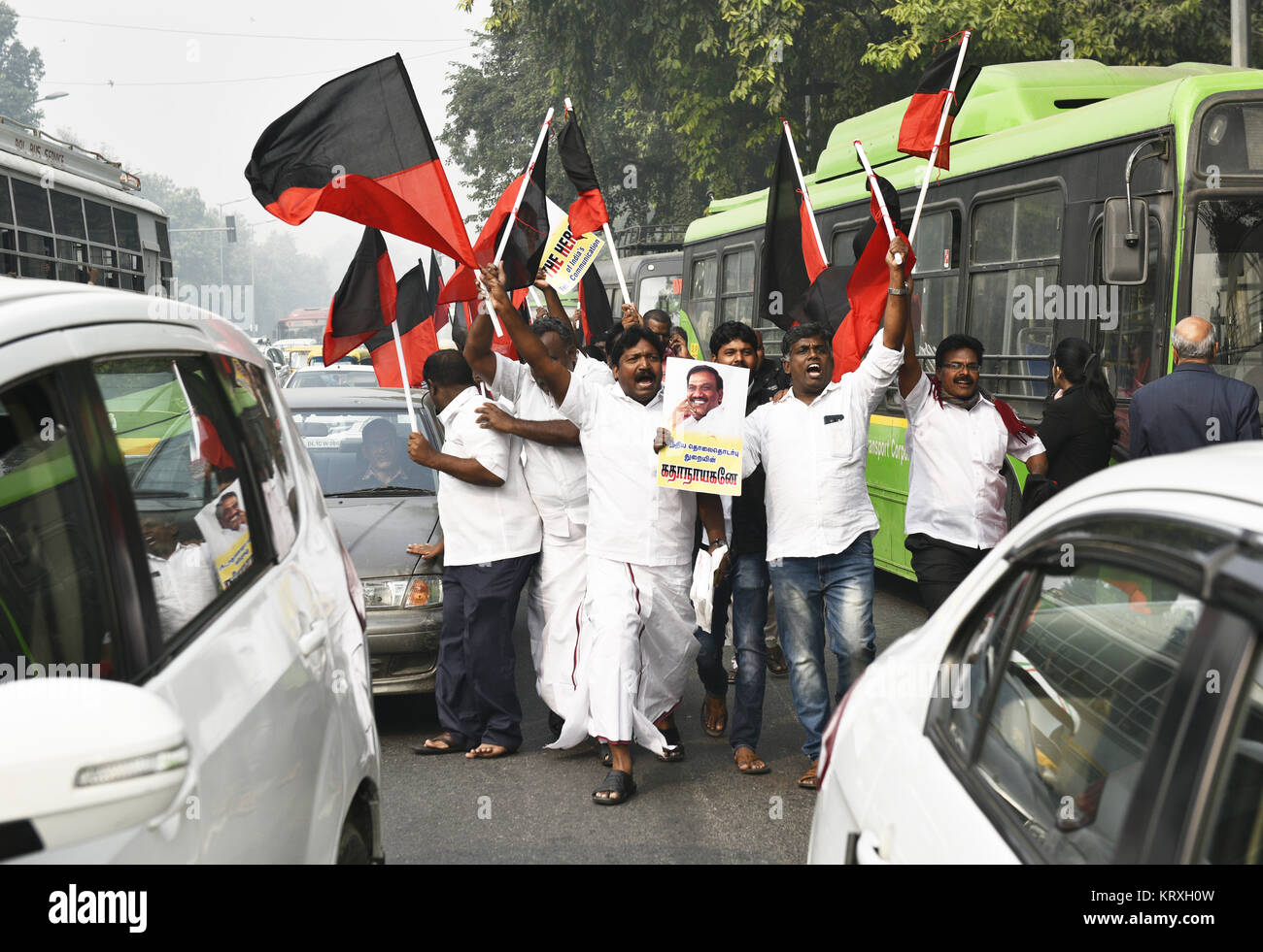 NEW DELHI, INDIA - DECEMBER 21: Supporters of Andimuthu Raja ...