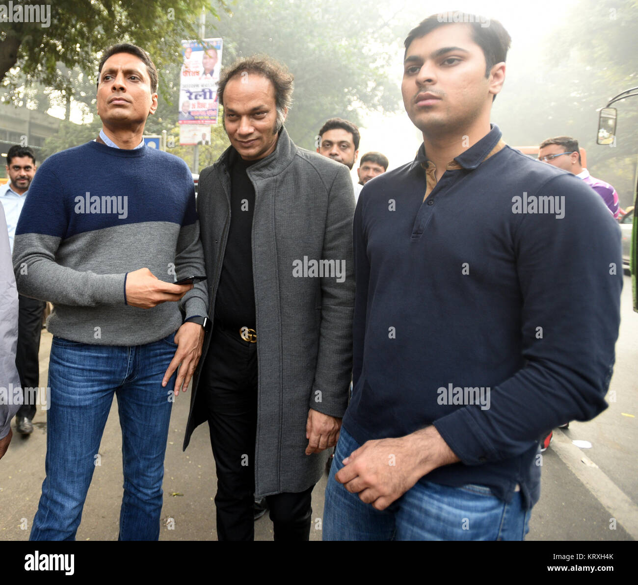 NEW DELHI, INDIA - DECEMBER 21: Shahid Balwa with others after 2G Case ...