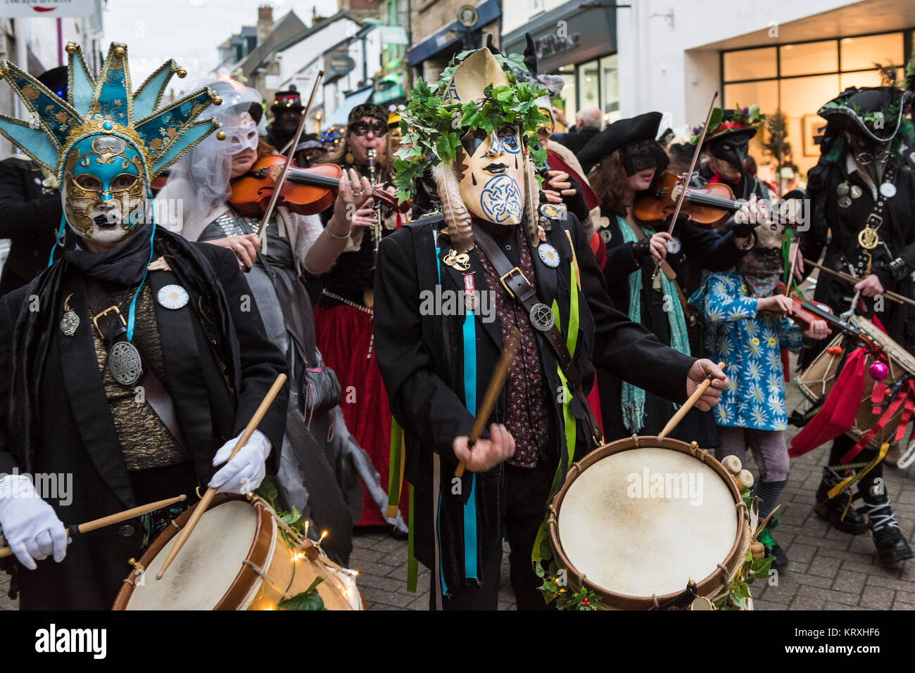 Penzance, Cornwall, UK. 21st December 2017. The annual Montol Festival ...