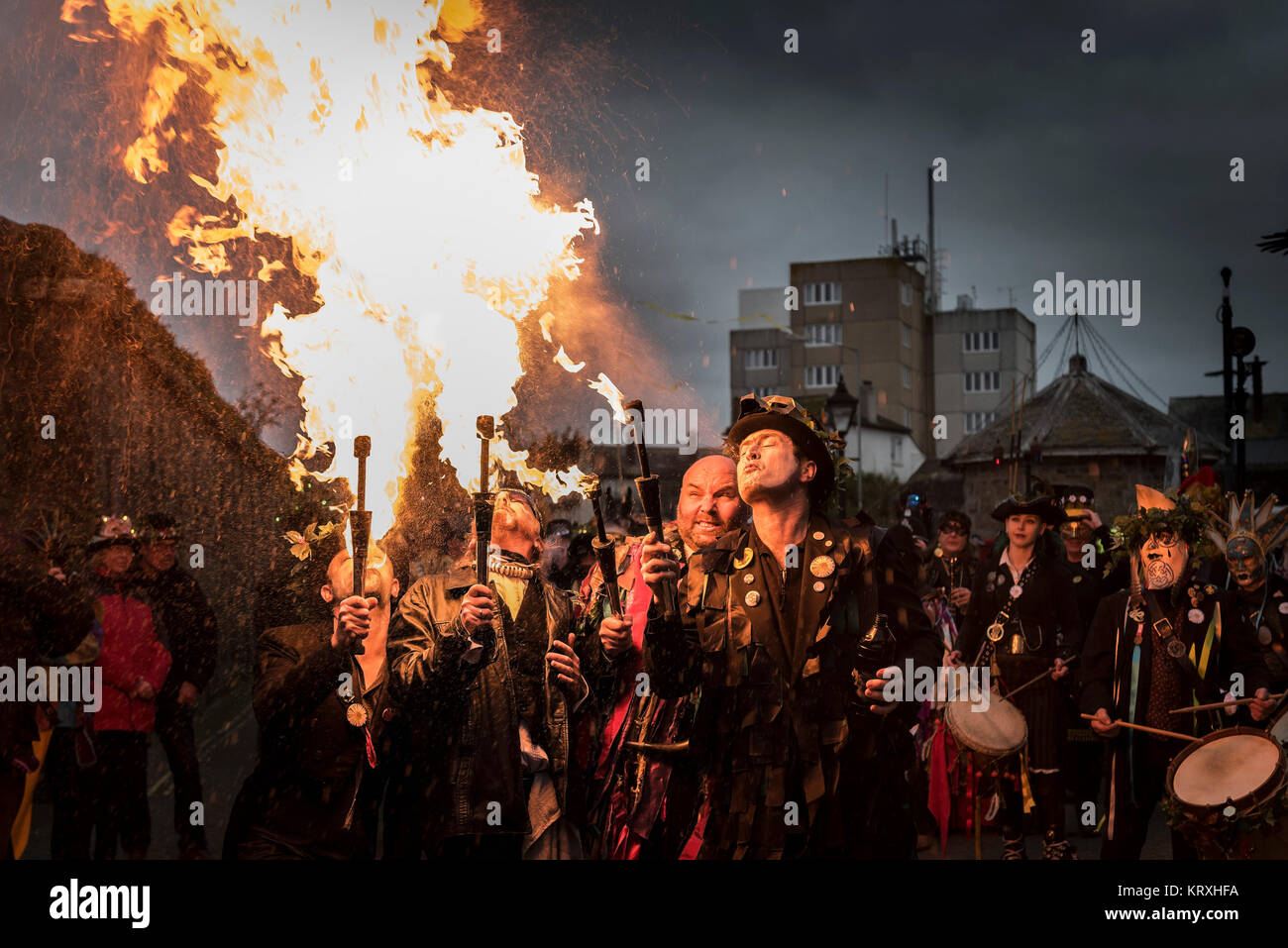 Penzance, Cornwall, UK. 21st December 2017. The annual Montol Festival ...