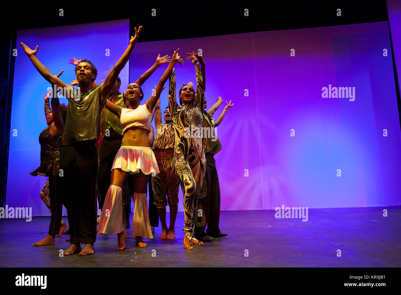 African Dancer performance show Stock Photo - Alamy