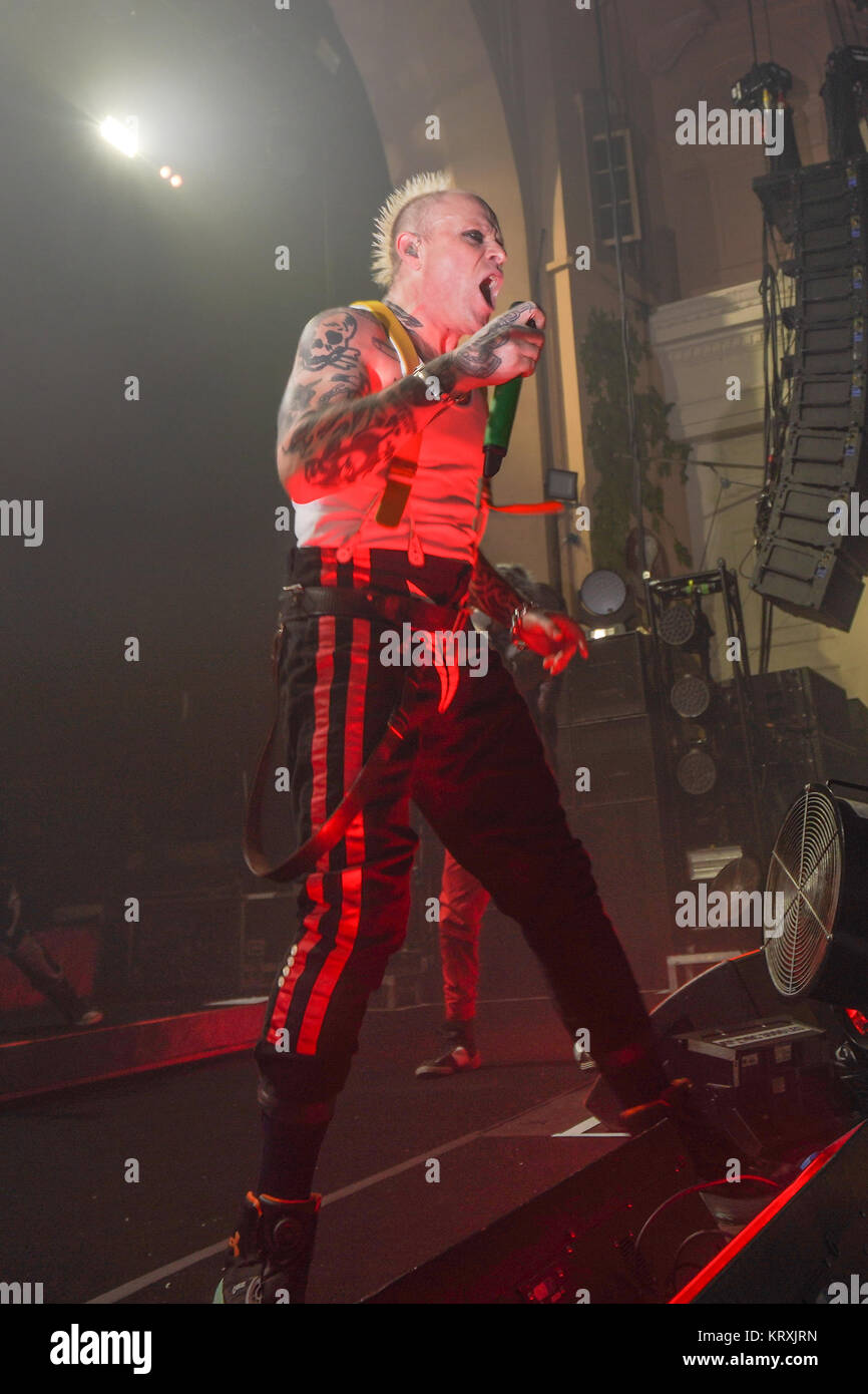 London, UK. 21st Dec, 2017. Keith Flint of The Prodigy performing live ...