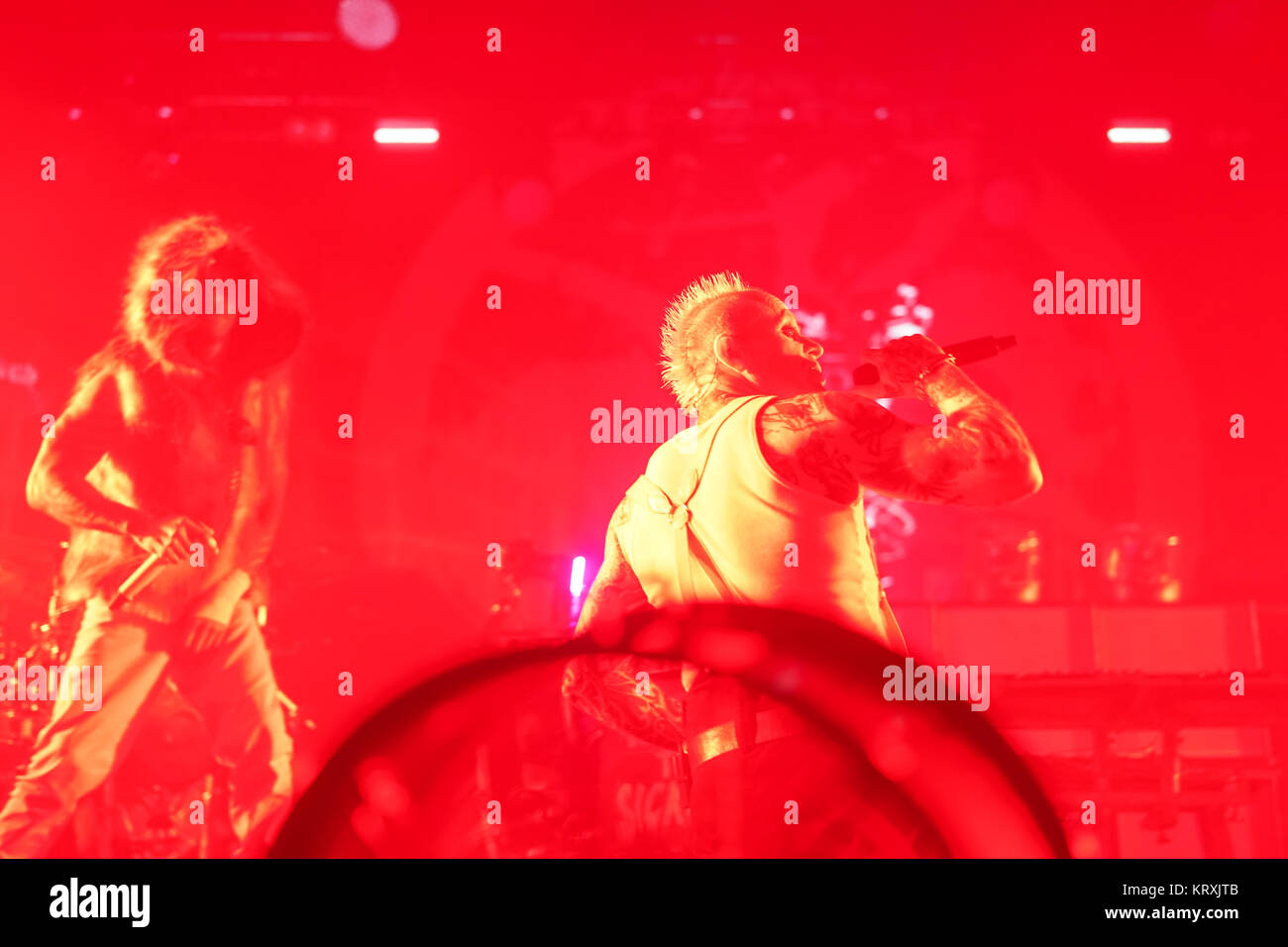 London, UK. 21st Dec, 2017. The Prodigy performing live on stage at ...