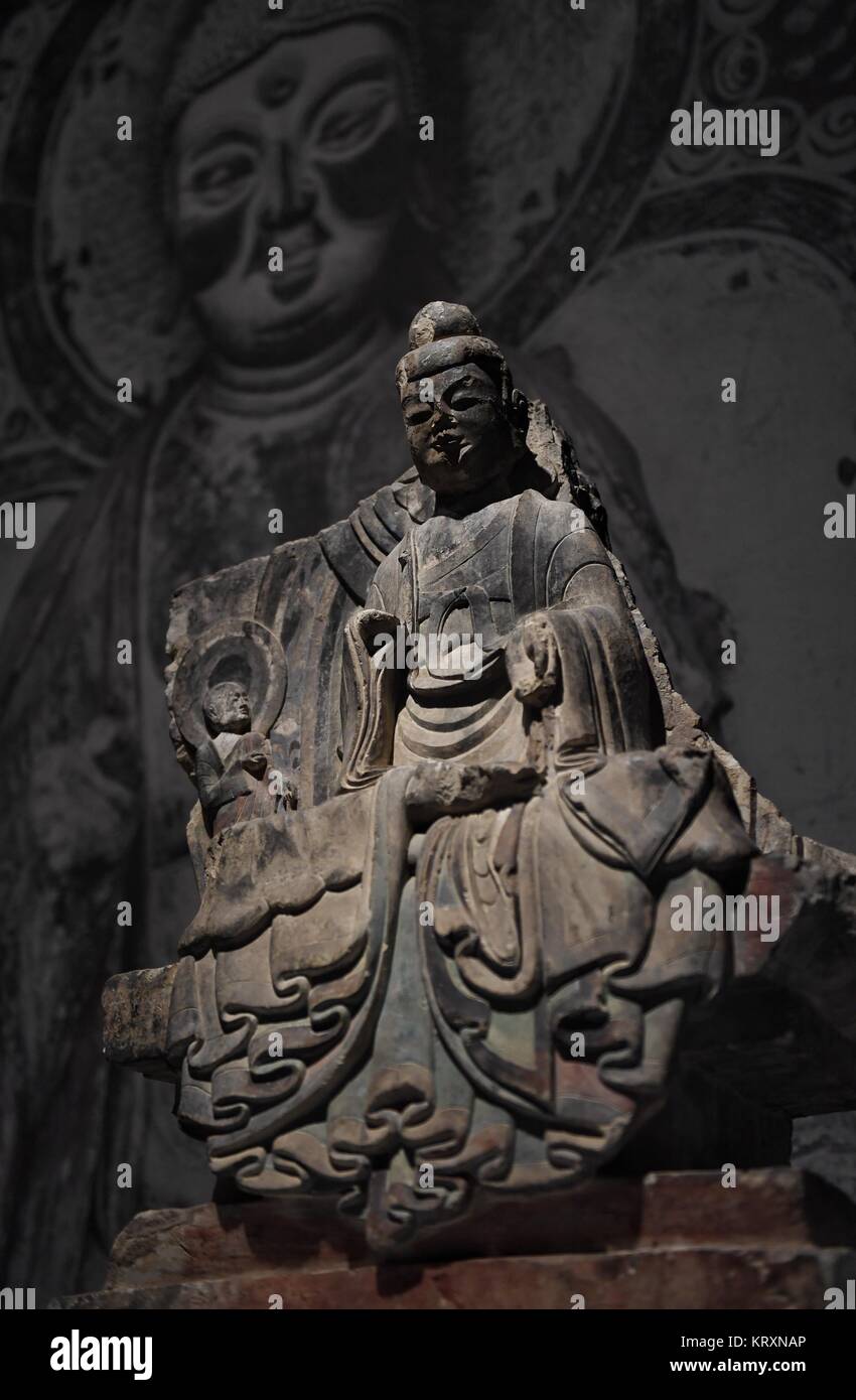 Chengdu, China's Sichuan Province. 21st Dec, 2017. A Buddha statue of ...