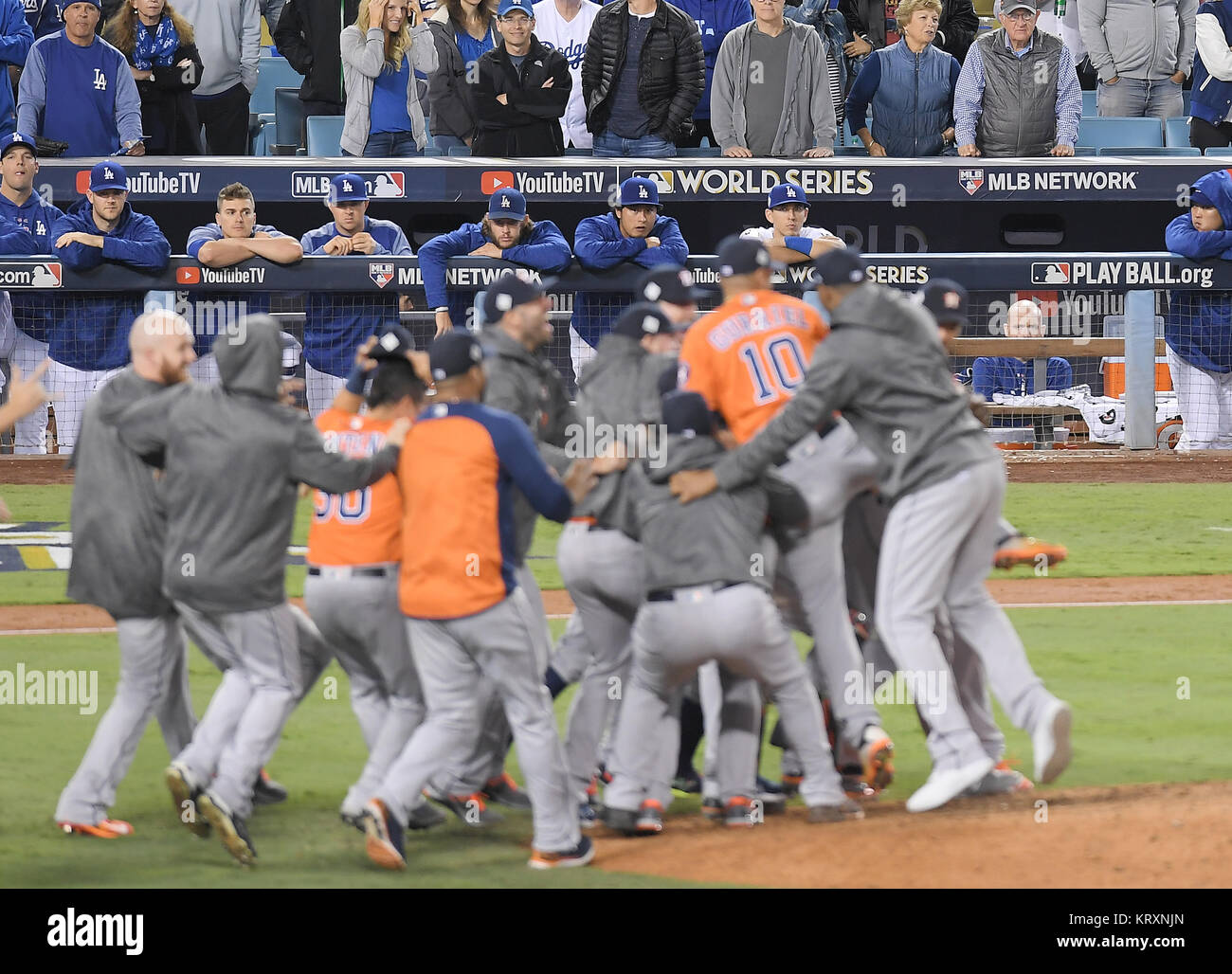 Los Angeles, California, USA. 1st Nov, 2017. Dodgers team group MLB ...
