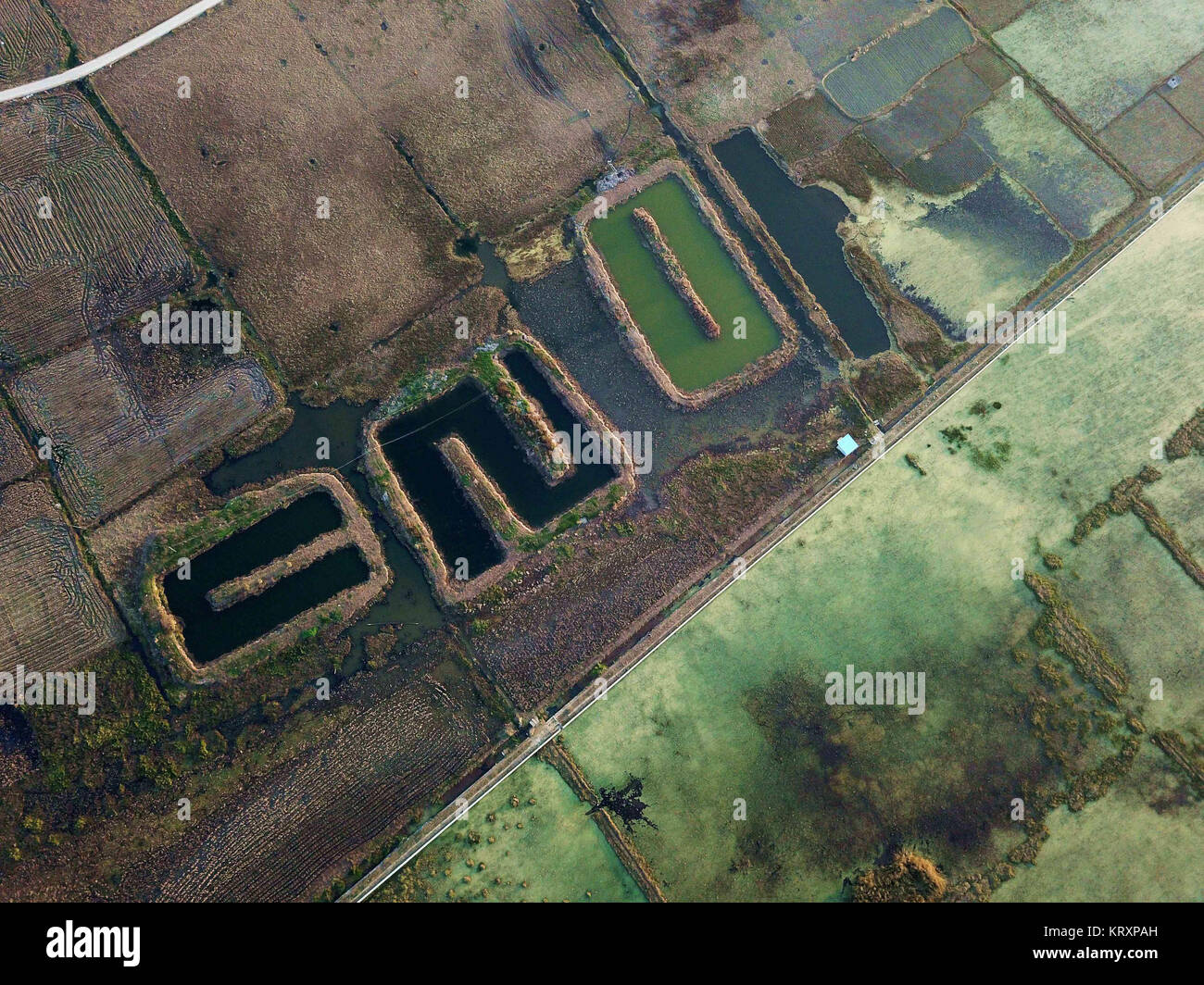 Anlong, Anlong, China. 21st Dec, 2017. Aerial photography of the lotus ...