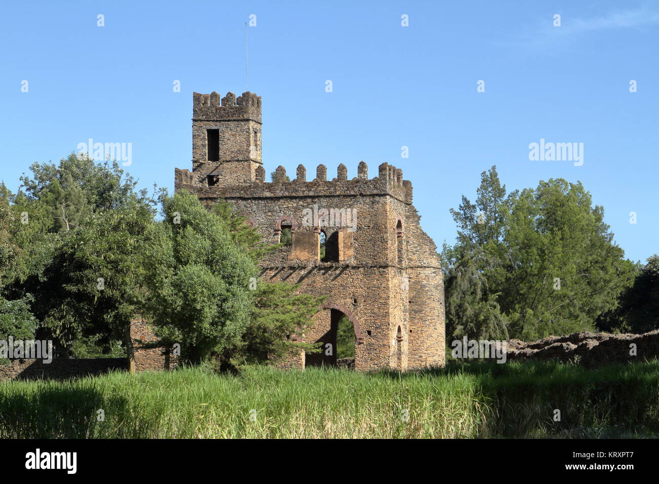 the fasiledas palace of gonder in ethiopia Stock Photo - Alamy