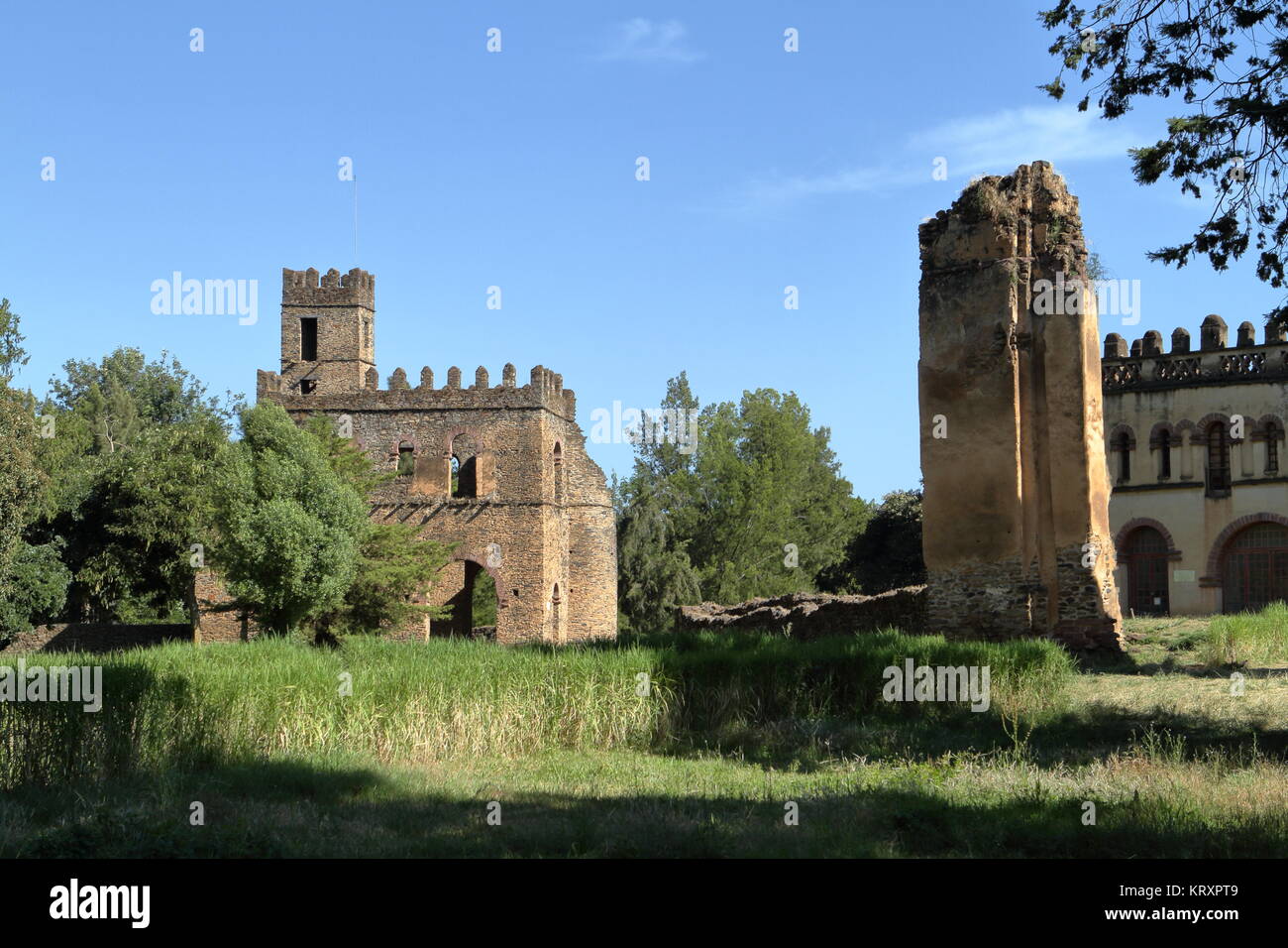the fasiledas palace of gonder in ethiopia Stock Photo - Alamy
