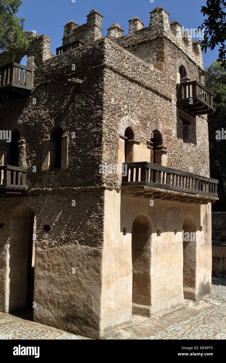 the fasiledas palace of gonder in ethiopia Stock Photo - Alamy