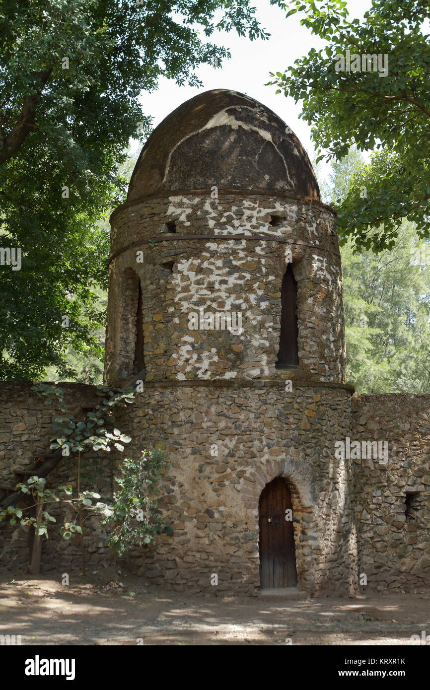 the fasiledas palace of gonder in ethiopia Stock Photo - Alamy