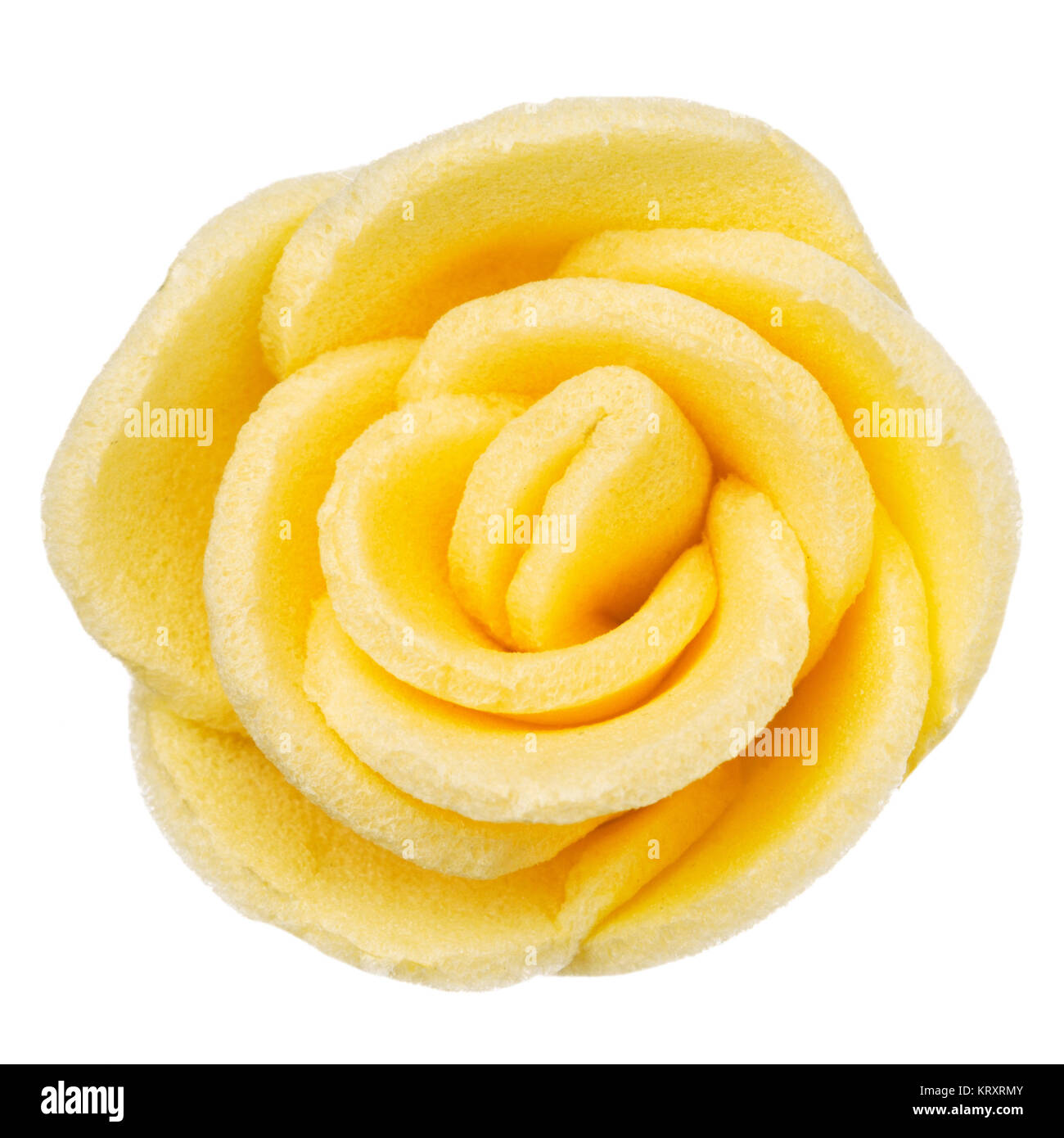 yellow flower head isolated, beautiful decoration,top view Stock Photo ...