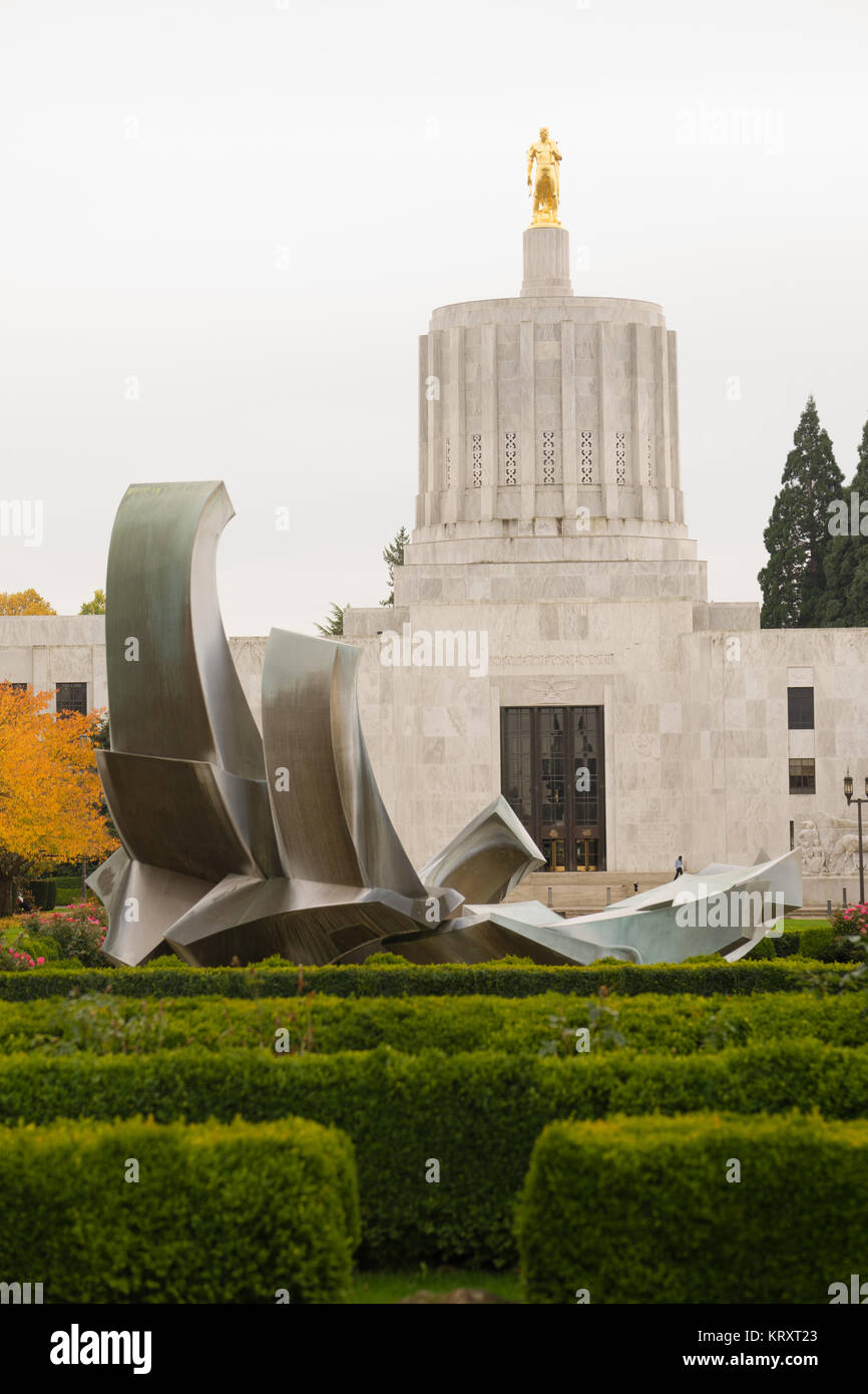 State Captial Salem Oregon Government Capital Building Downtown Stock ...