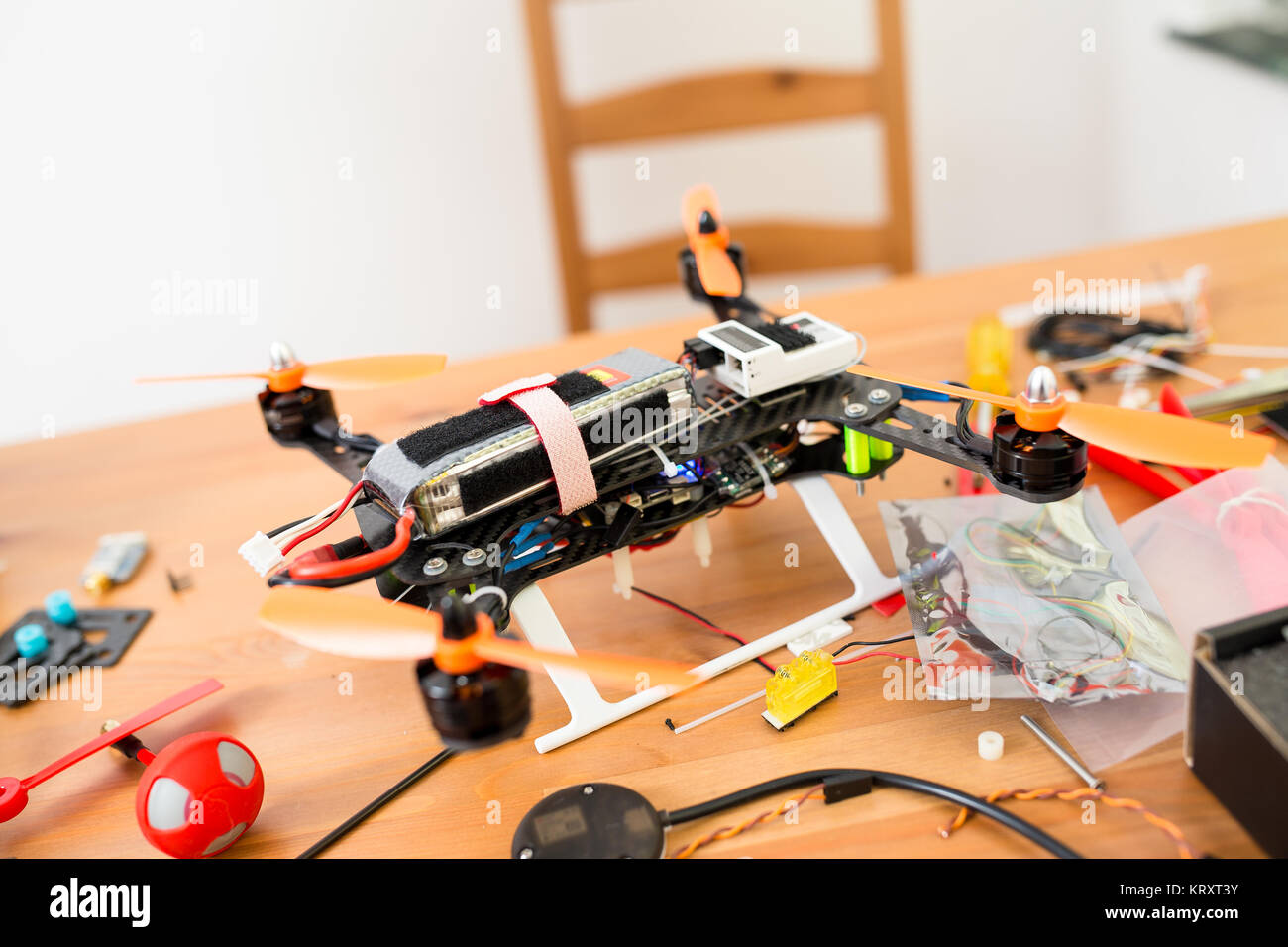 Flying Drone building Stock Photo - Alamy