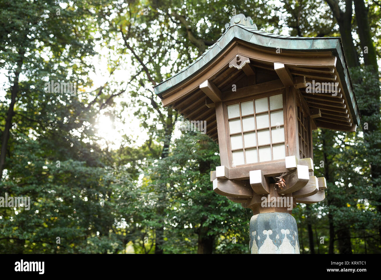 lantern in Japanese temple Stock Photo - Alamy