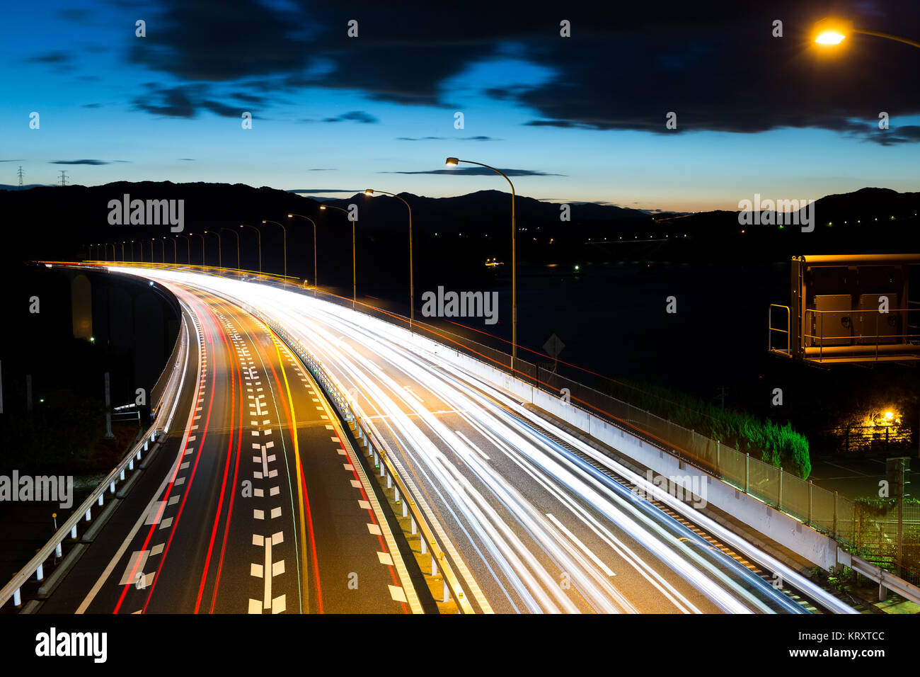 Speed Traffic on highway Stock Photo - Alamy