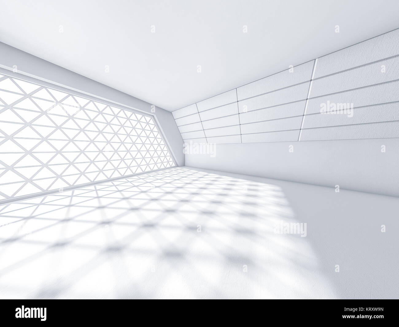 Abstract modern architecture background, empty white open space ...