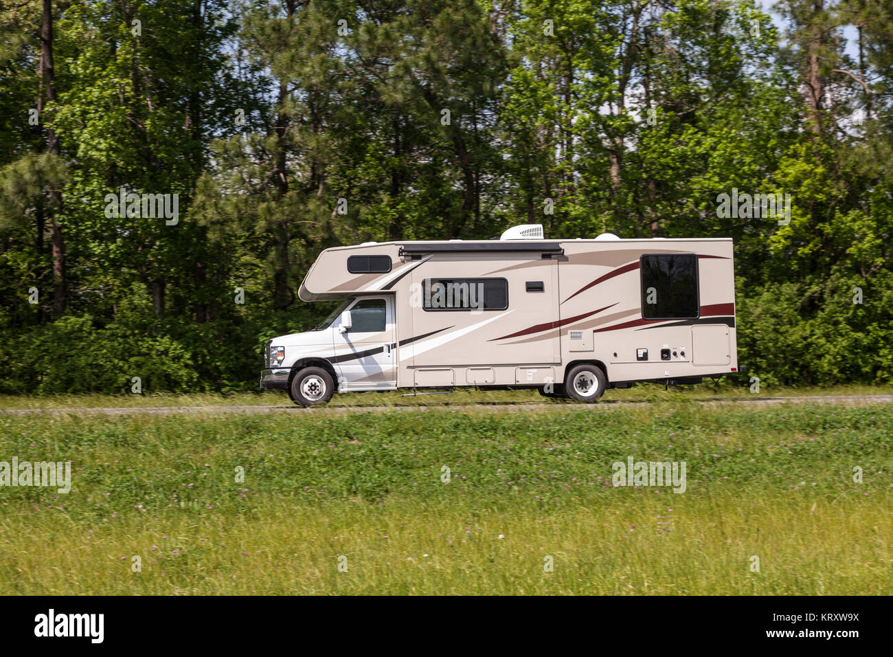 RV on the road Stock Photo - Alamy