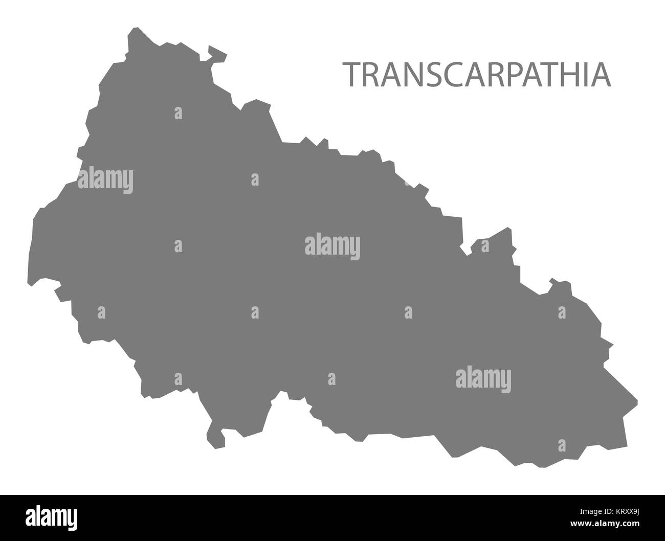 Transcarpathia Ukraine Map grey Stock Photo - Alamy