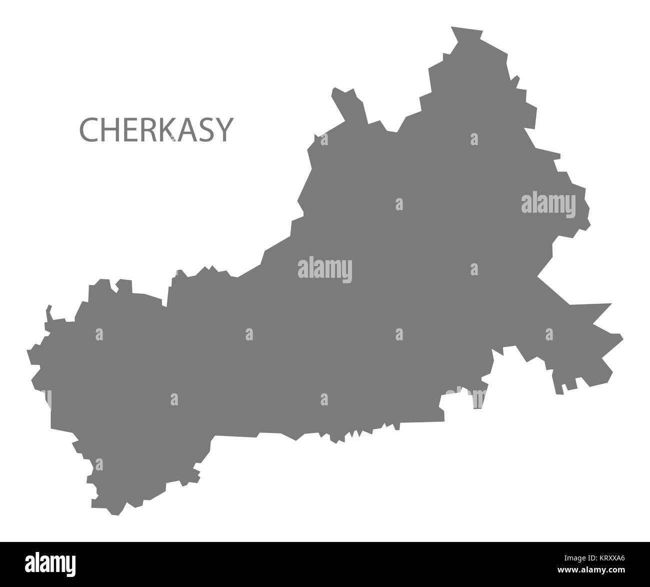Cherkasy Ukraine Map grey Stock Photo - Alamy