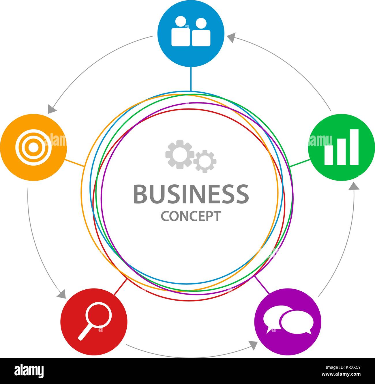 Abstract Business circle infographics Stock Vector Image & Art - Alamy