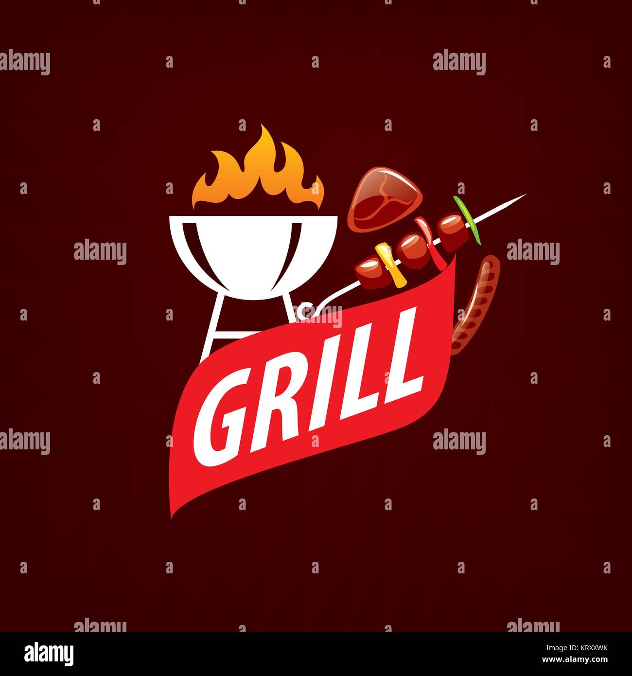 Barbecue party logo Stock Vector Image & Art - Alamy