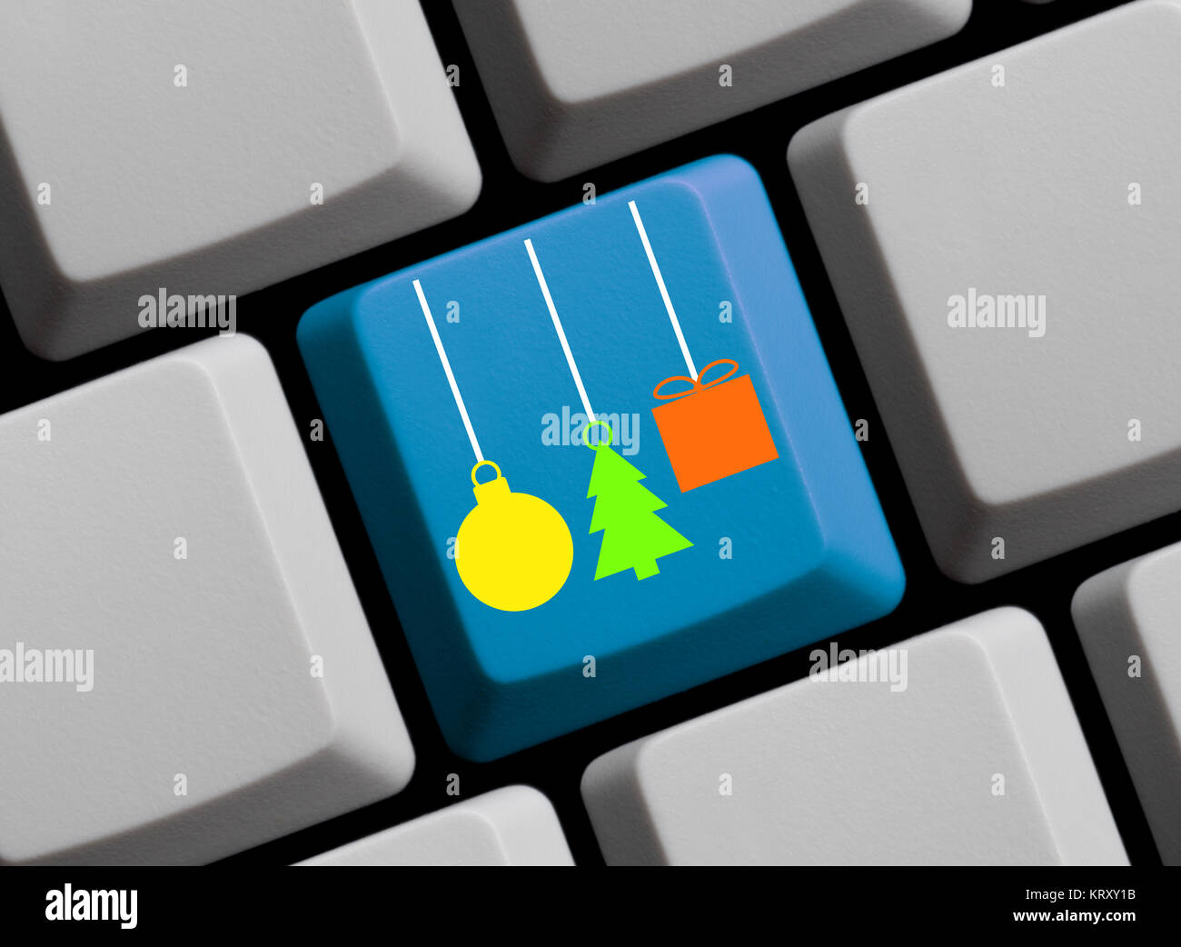 computer keyboard - christmas Stock Photo - Alamy