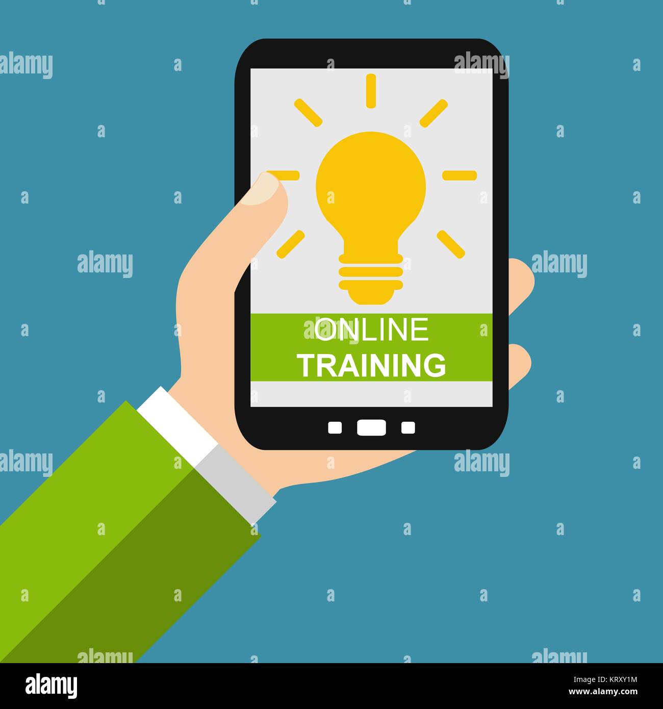 online training on the smartphone Stock Photo - Alamy