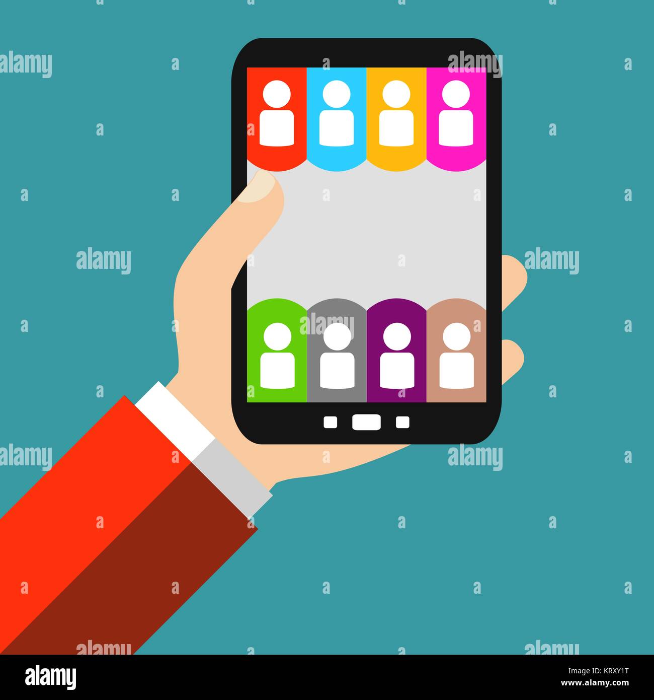 Contact icons on colorful hi-res stock photography and images - Alamy