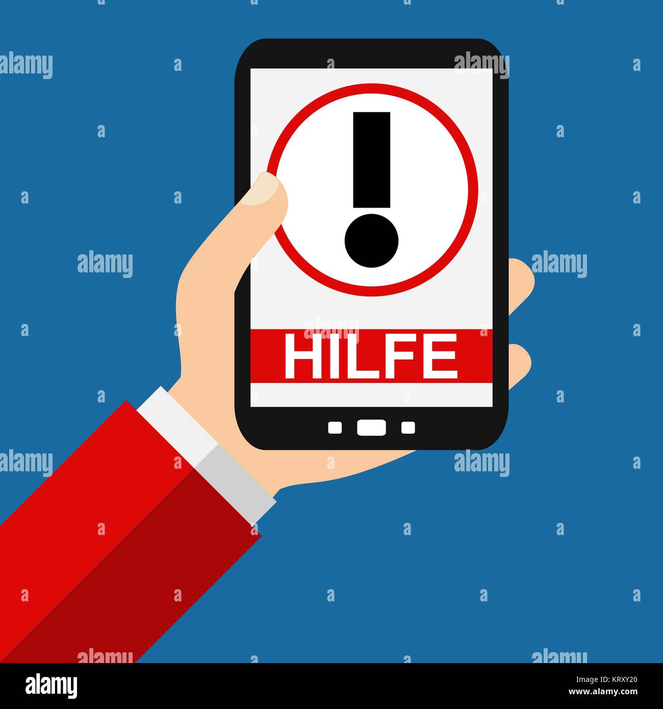 help on your smartphone Stock Photo - Alamy