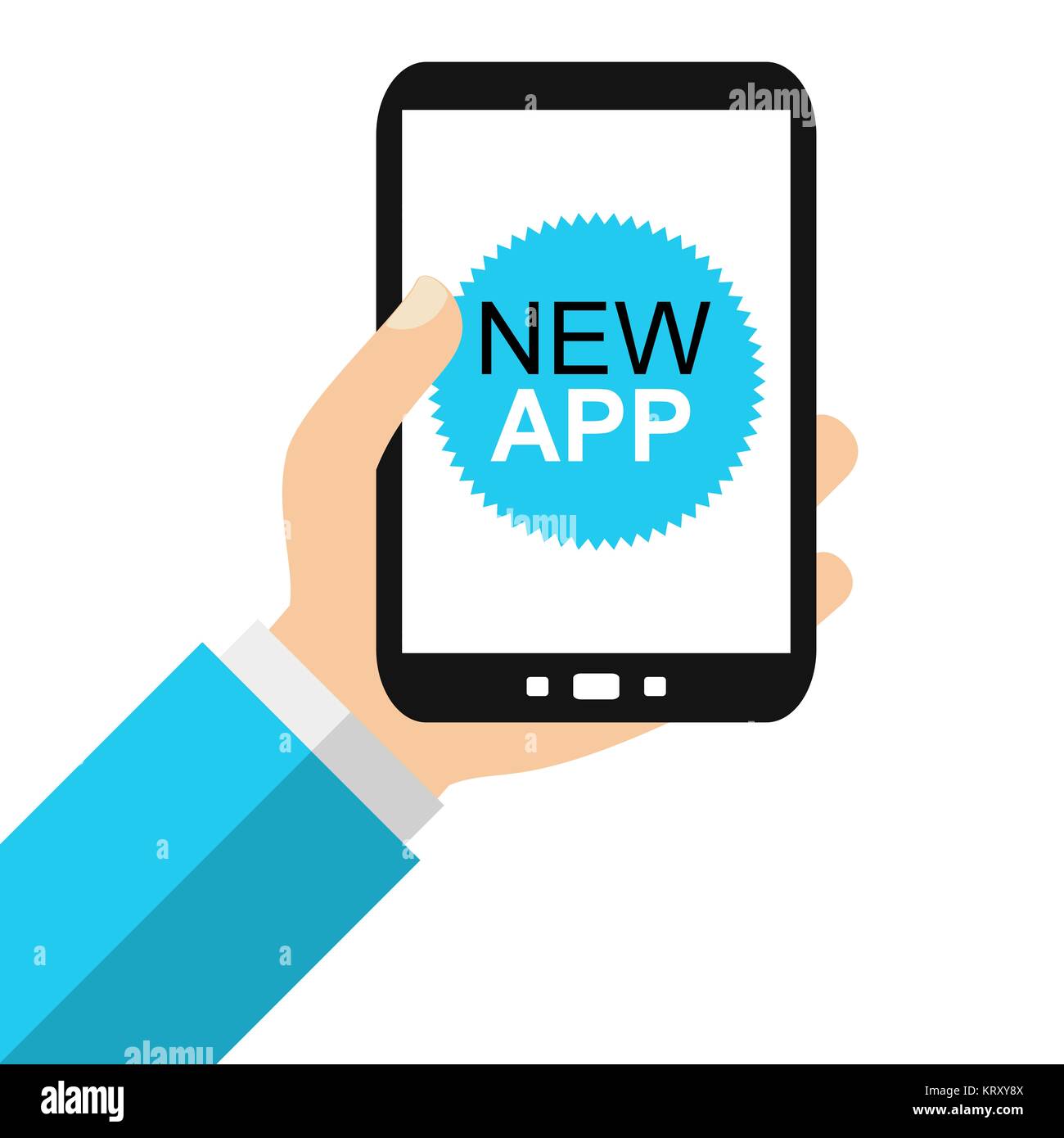 new app on your smartphone Stock Photo - Alamy
