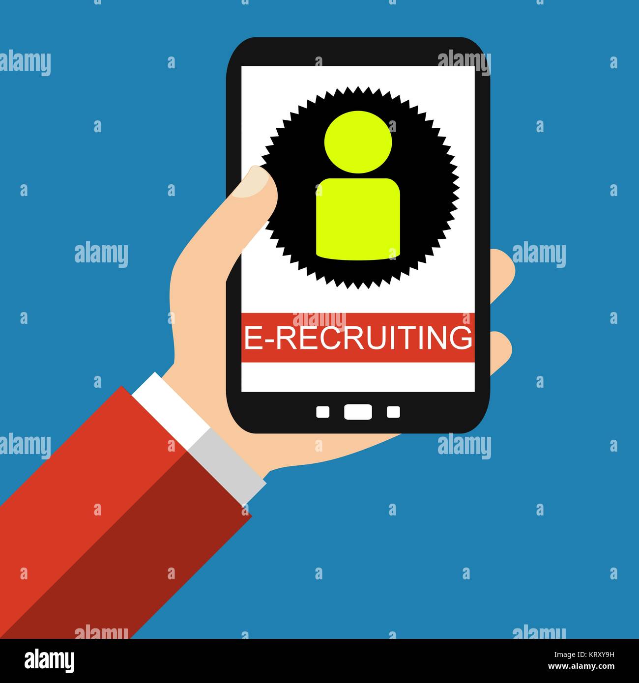 e-recruiting with the smartphone Stock Photo - Alamy