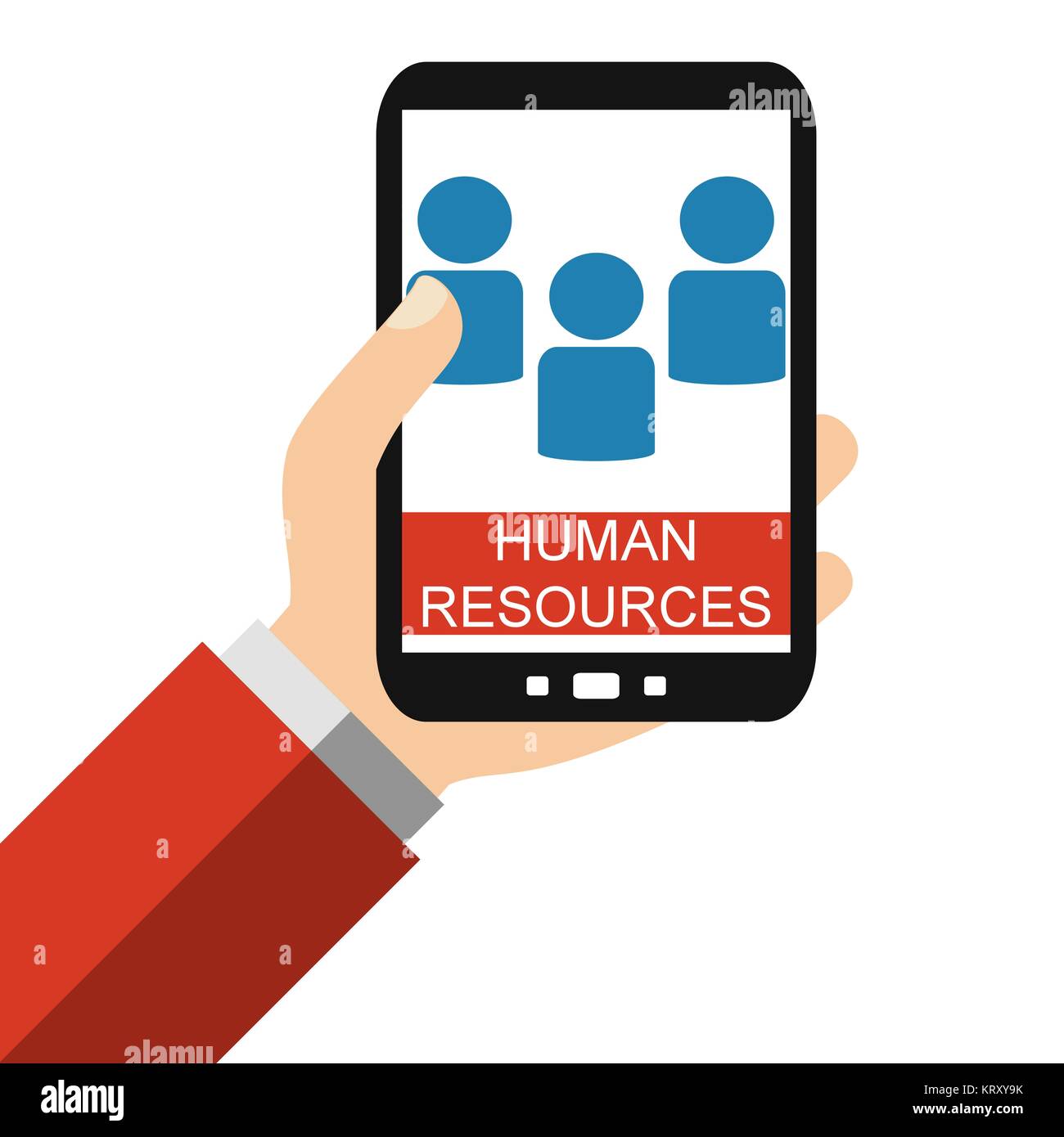 human resources on the smartphone Stock Photo - Alamy