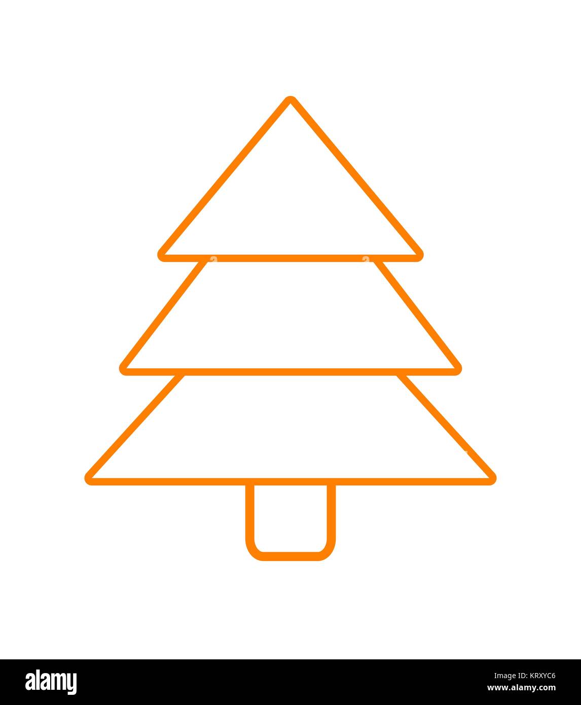 tannenbaum outline orange Stock Photo - Alamy