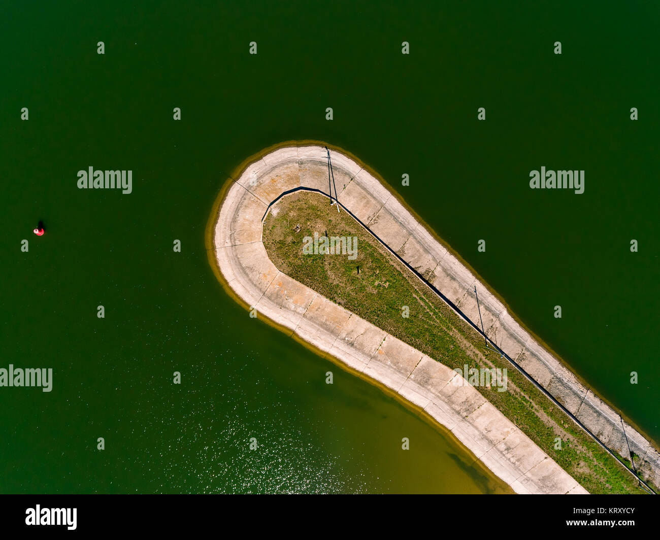 Aerial view breakwater sea cutwater hi-res stock photography and images ...